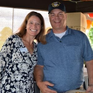 Sponsor Sachi Osatinski (left) and Emily Olson