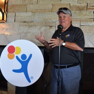 (l to r) Debbie, Eli and Jennifer Stevenson, with director of Children ...