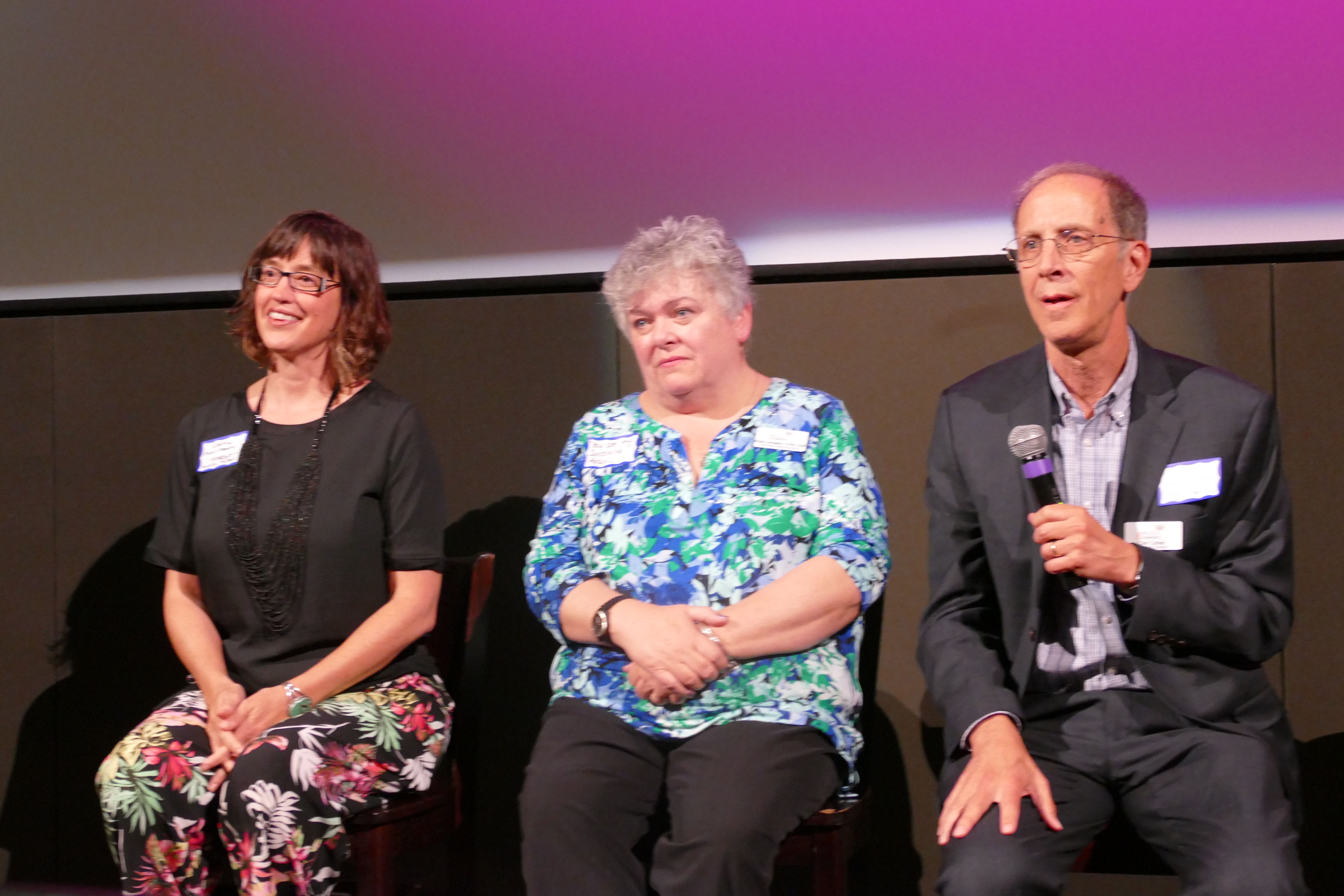 Regional directors Letitia Rogers, left, and Robin Lombardo, with Dan ...