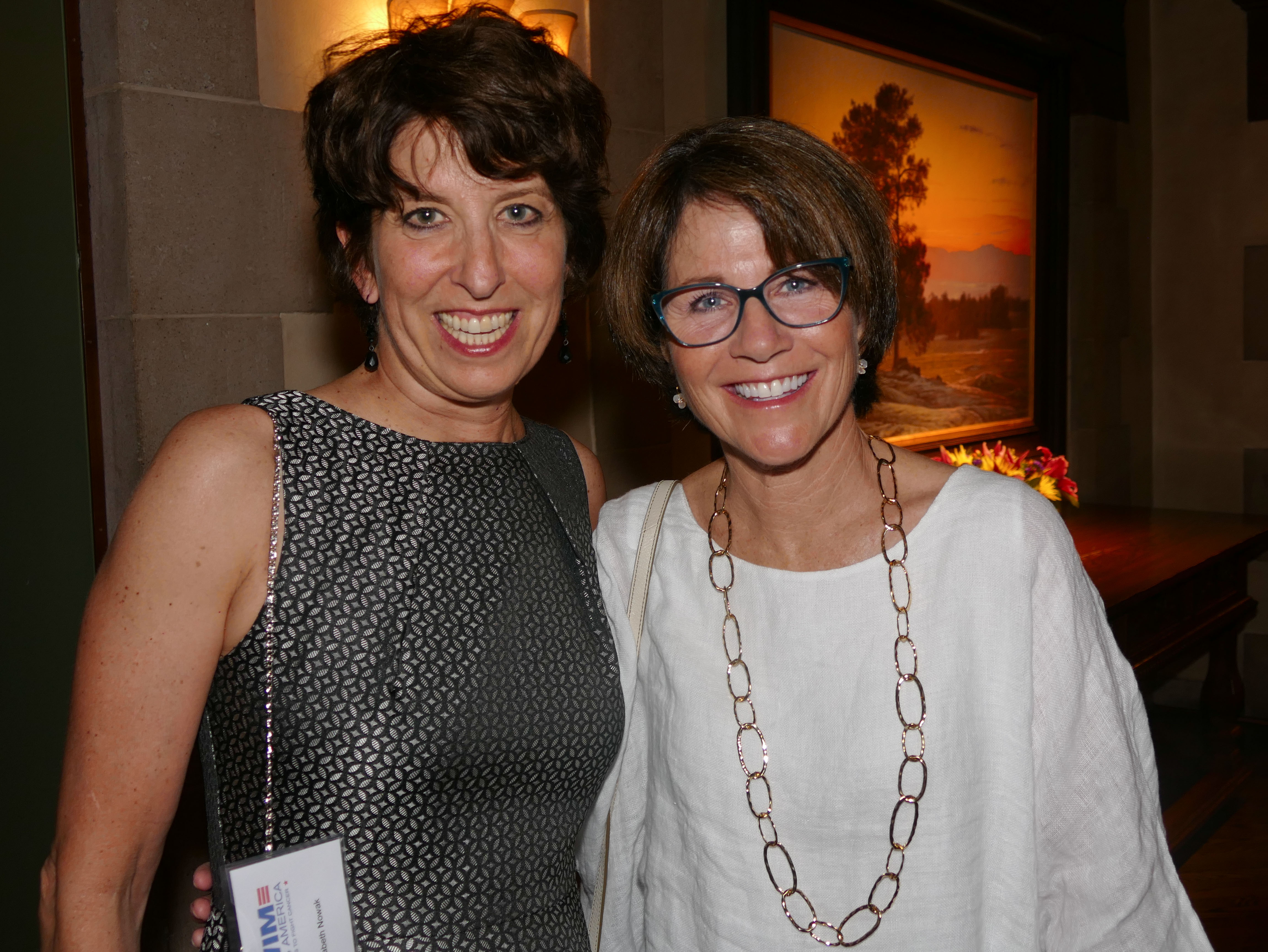 Elizabeth Nowak (board member), left, with Ann Mann