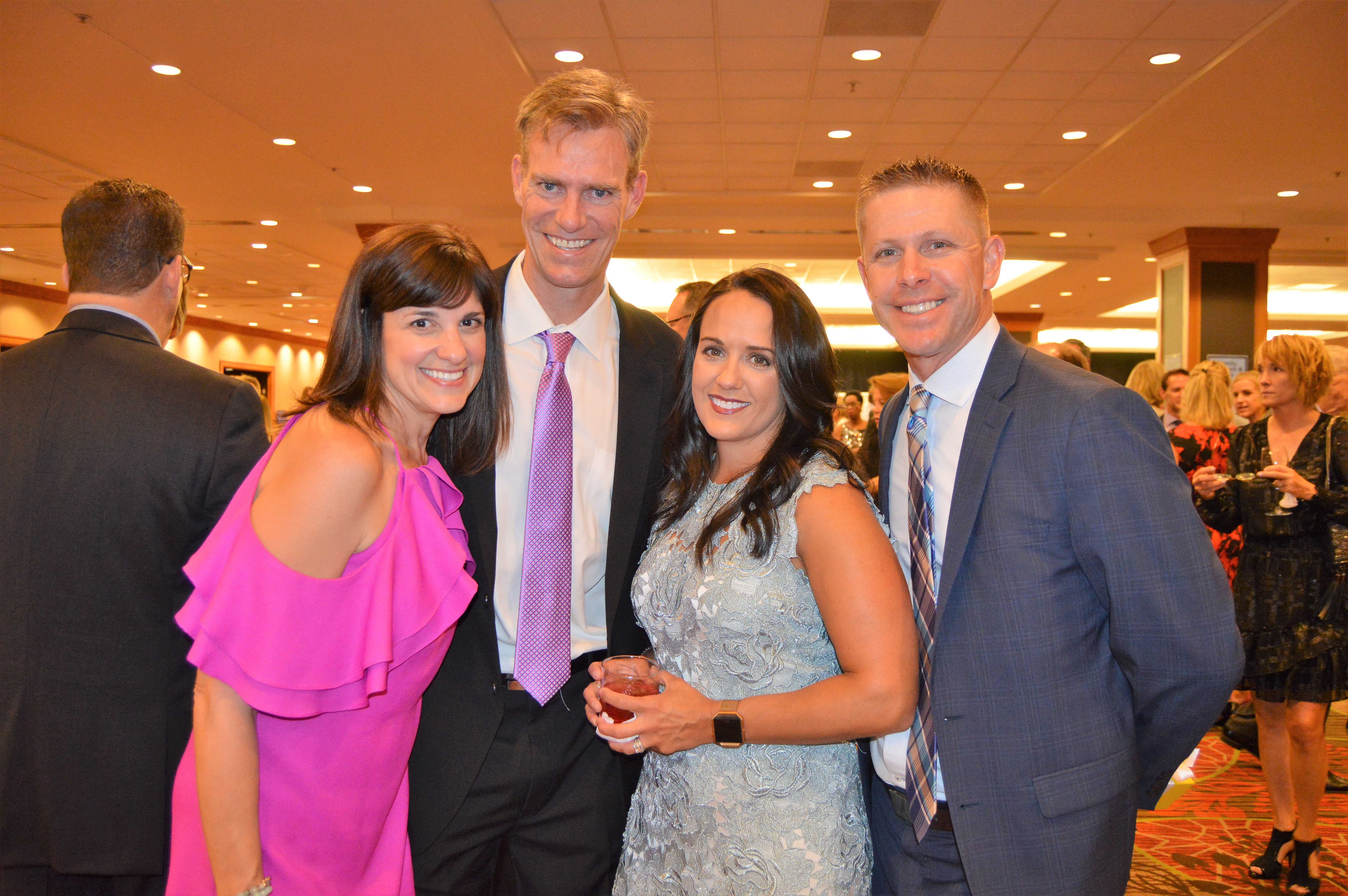 (l to r): Amy and Kyle Rusk, and Tracy and Ryan Owens