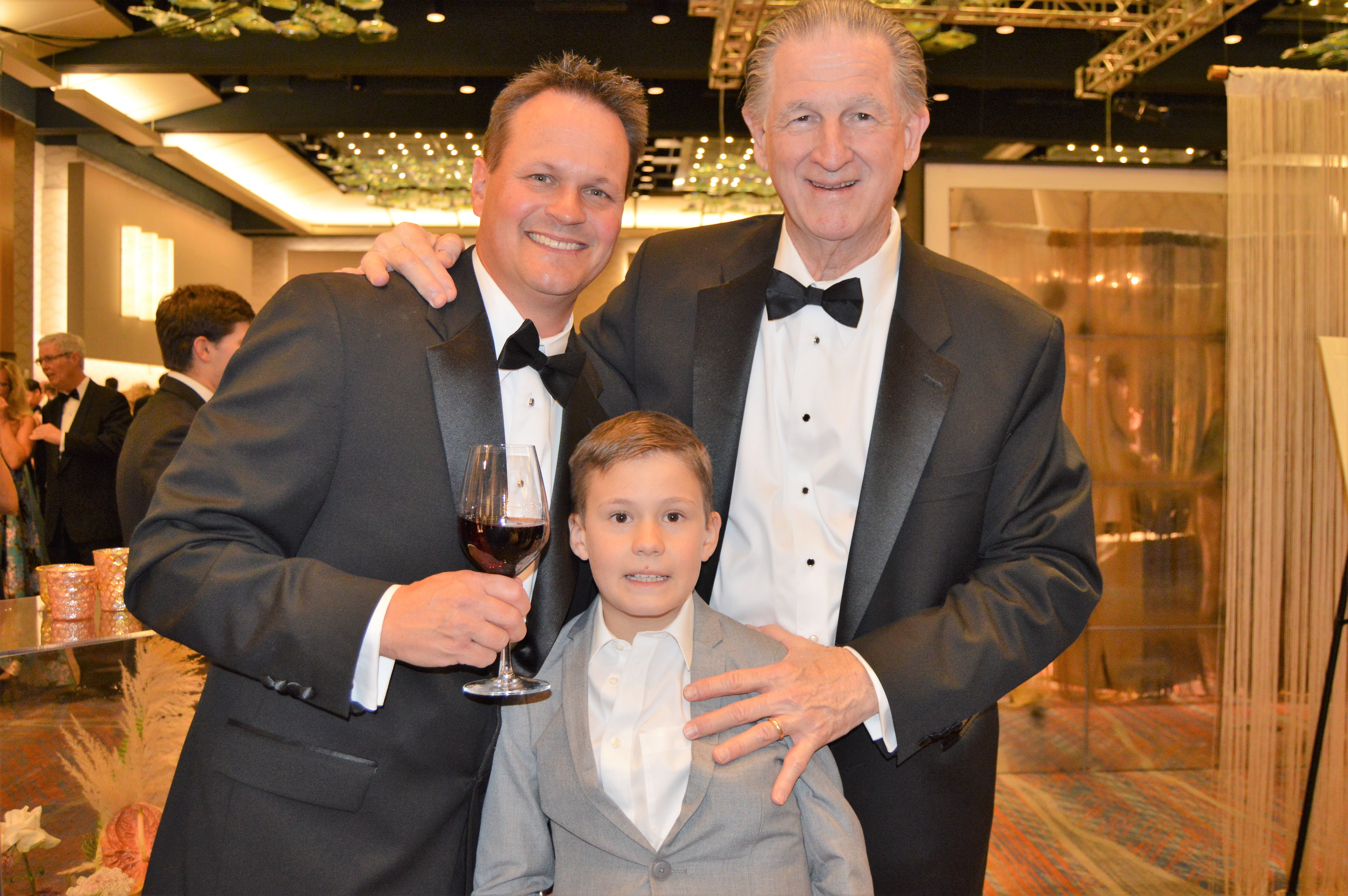 Three generations (l to r): Kevin and Carson Hausmann, and Paul Graber