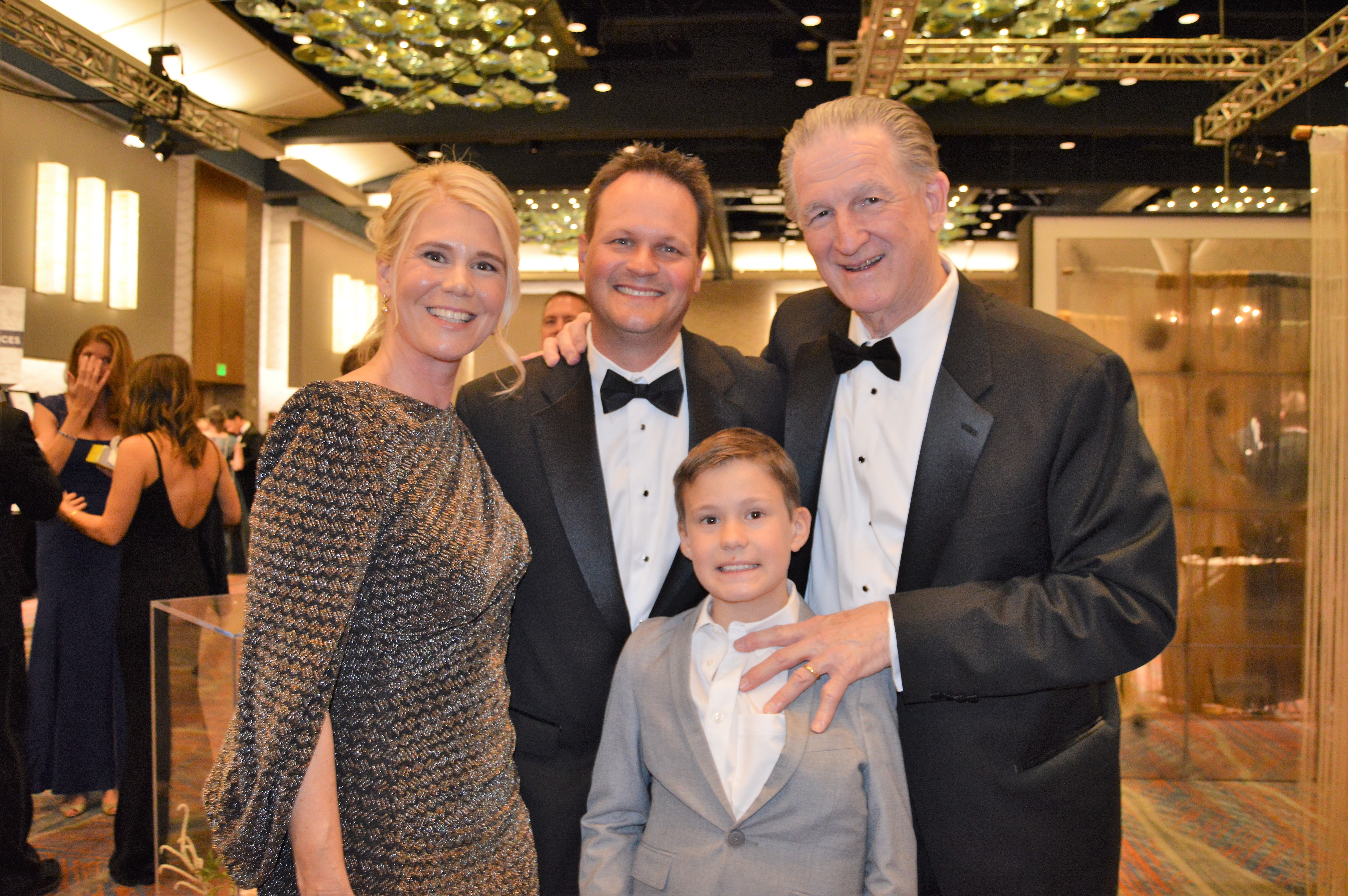 (l to r): Jena, Kevin and Carson Hausmann, with Paul Graber