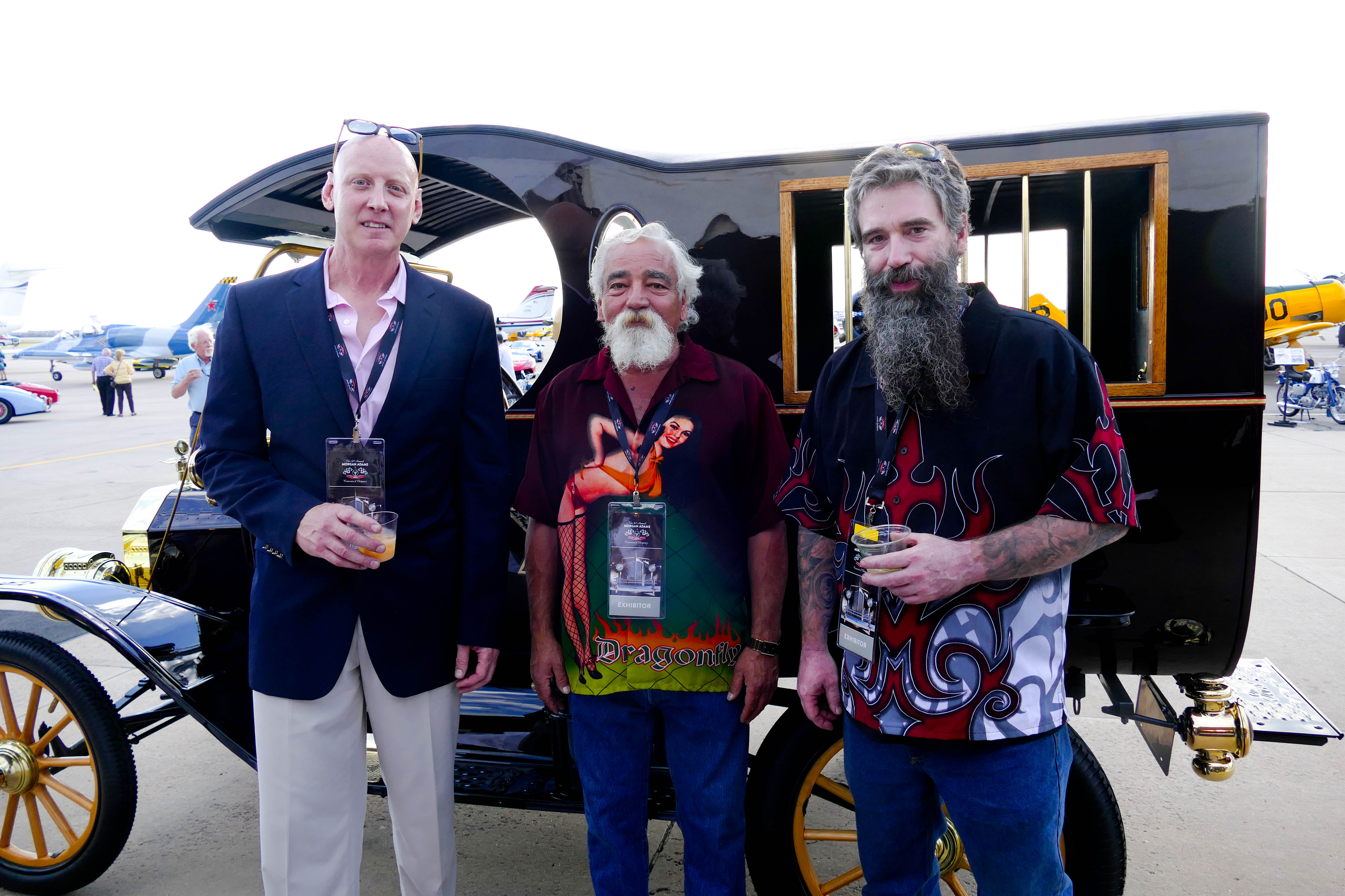 James Johnson, left, Dino Salvatori and Scott Countryman in front of ...
