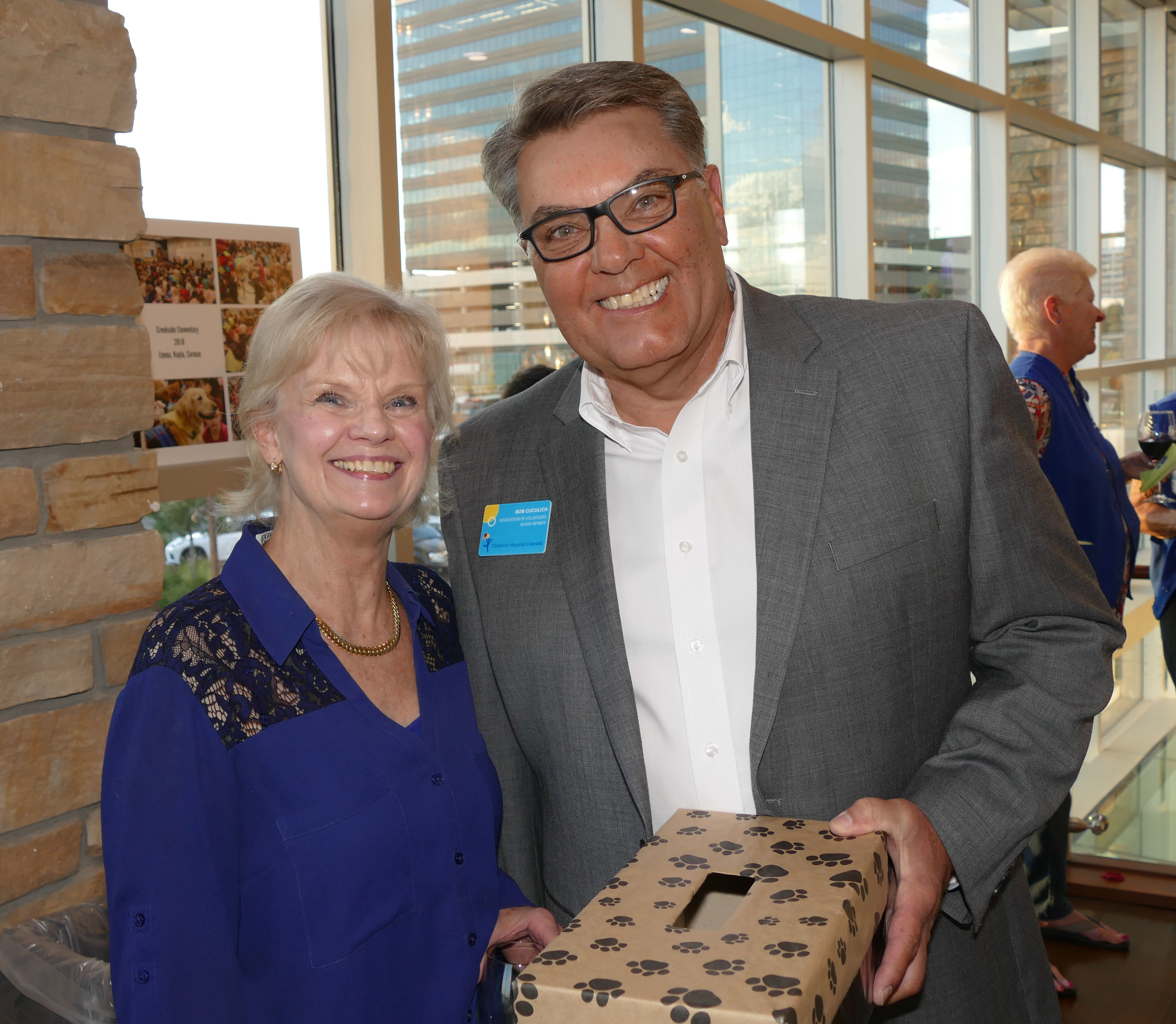 Lyn Schaffer and board member Bob Cuculich