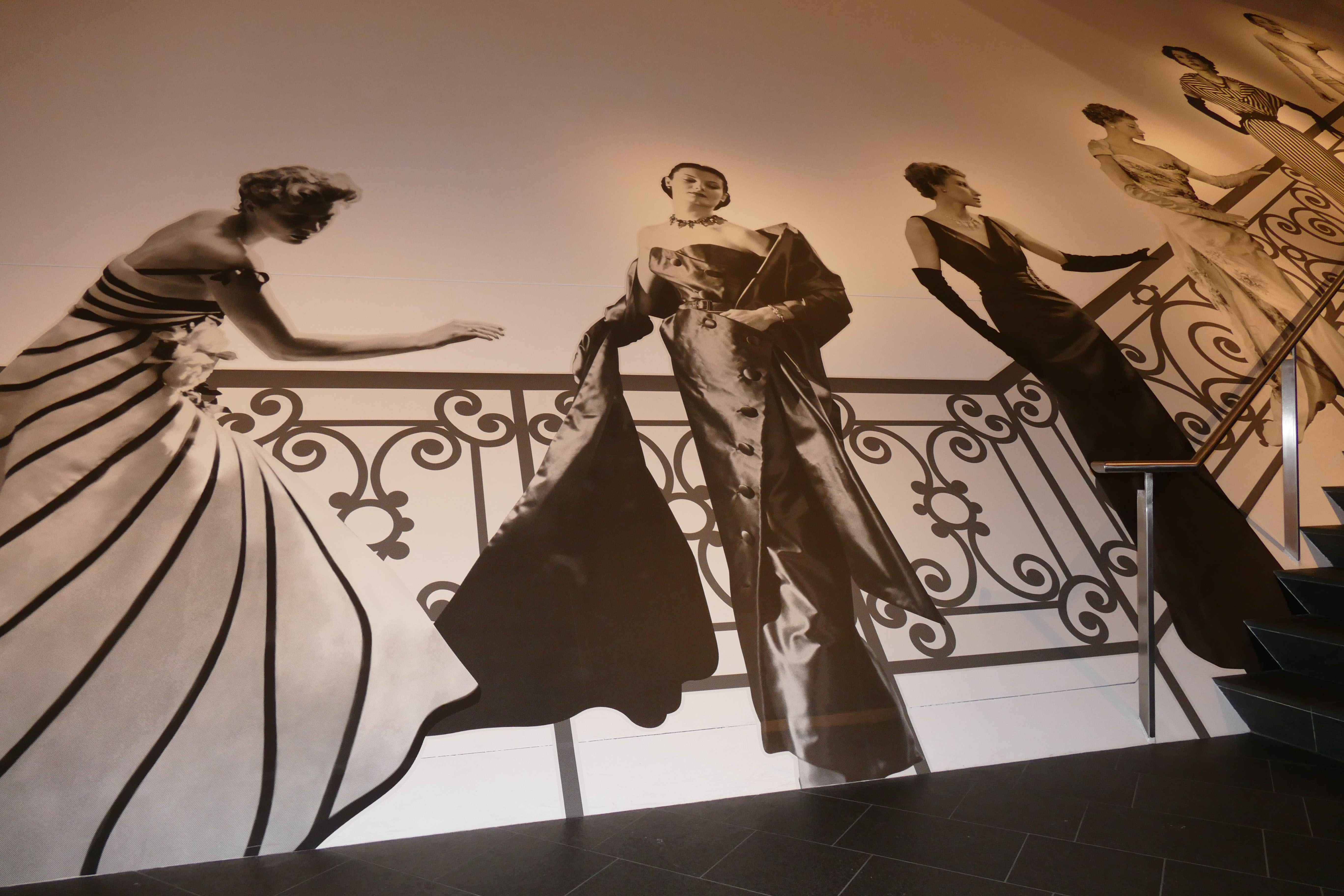 Dior images getting attendees in the mood on the staircase leading up ...