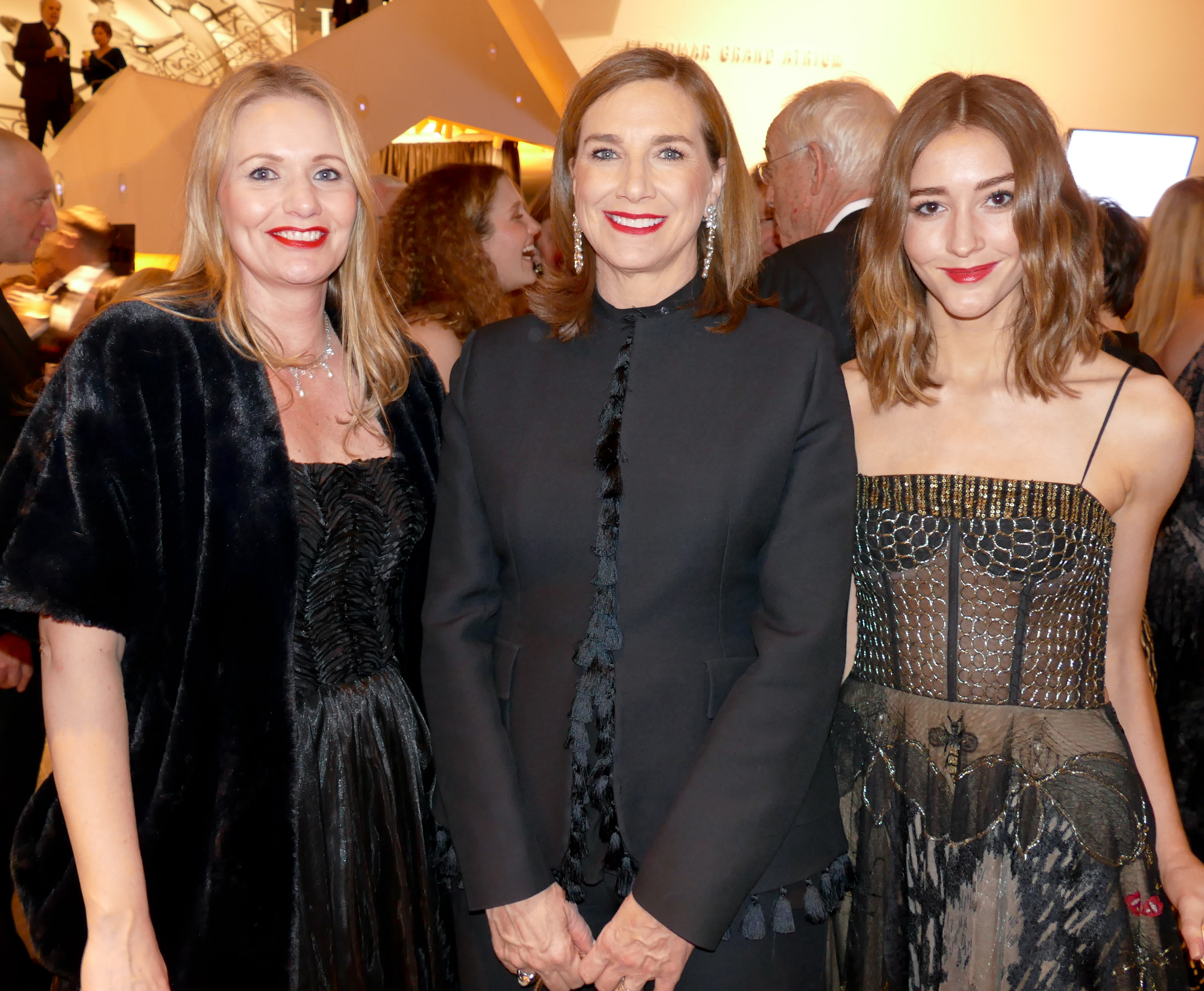 Britt Jackson, left, Nancy Connelly and Emma Walker