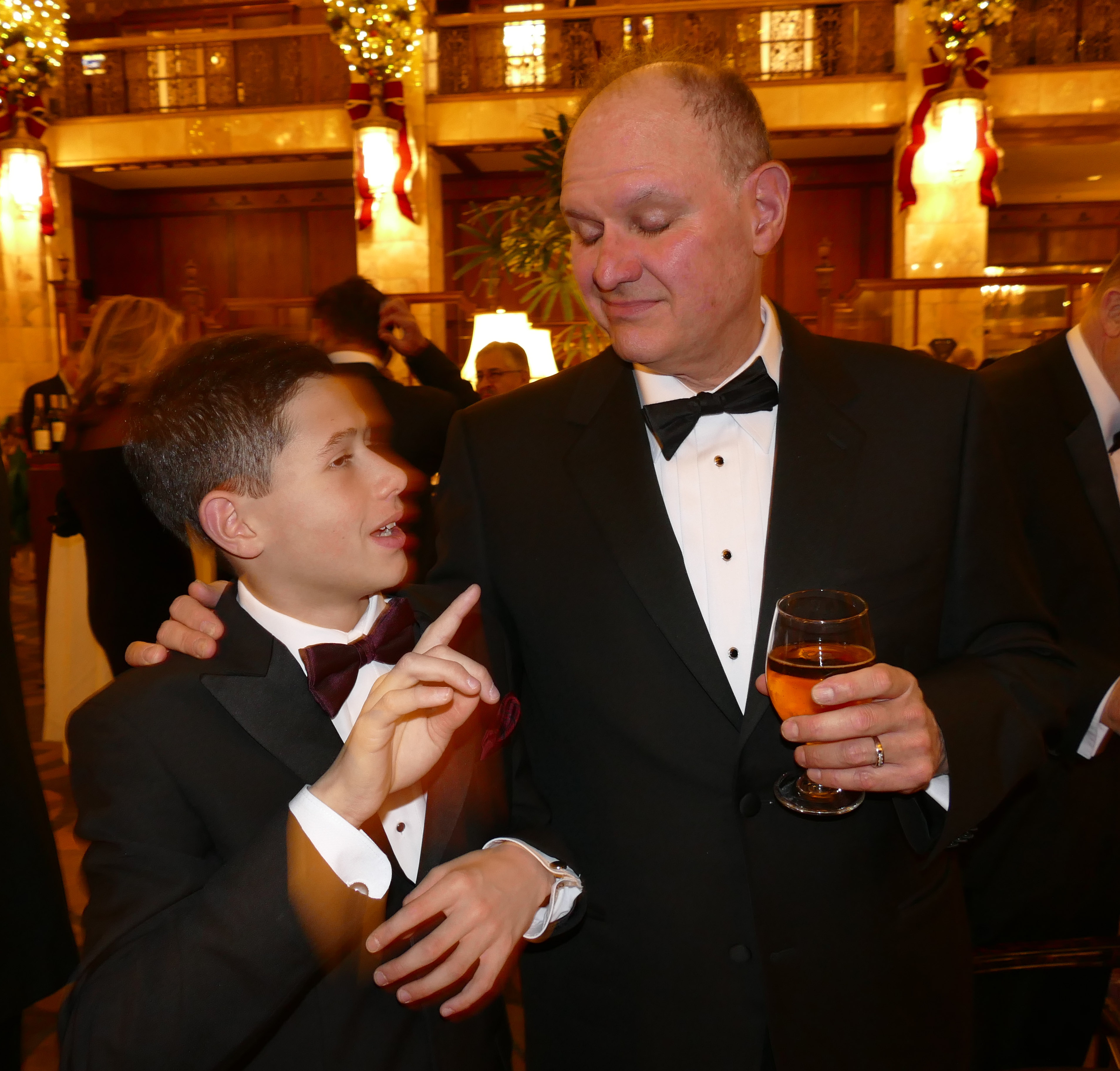 Mike makes a point to Julio Torres