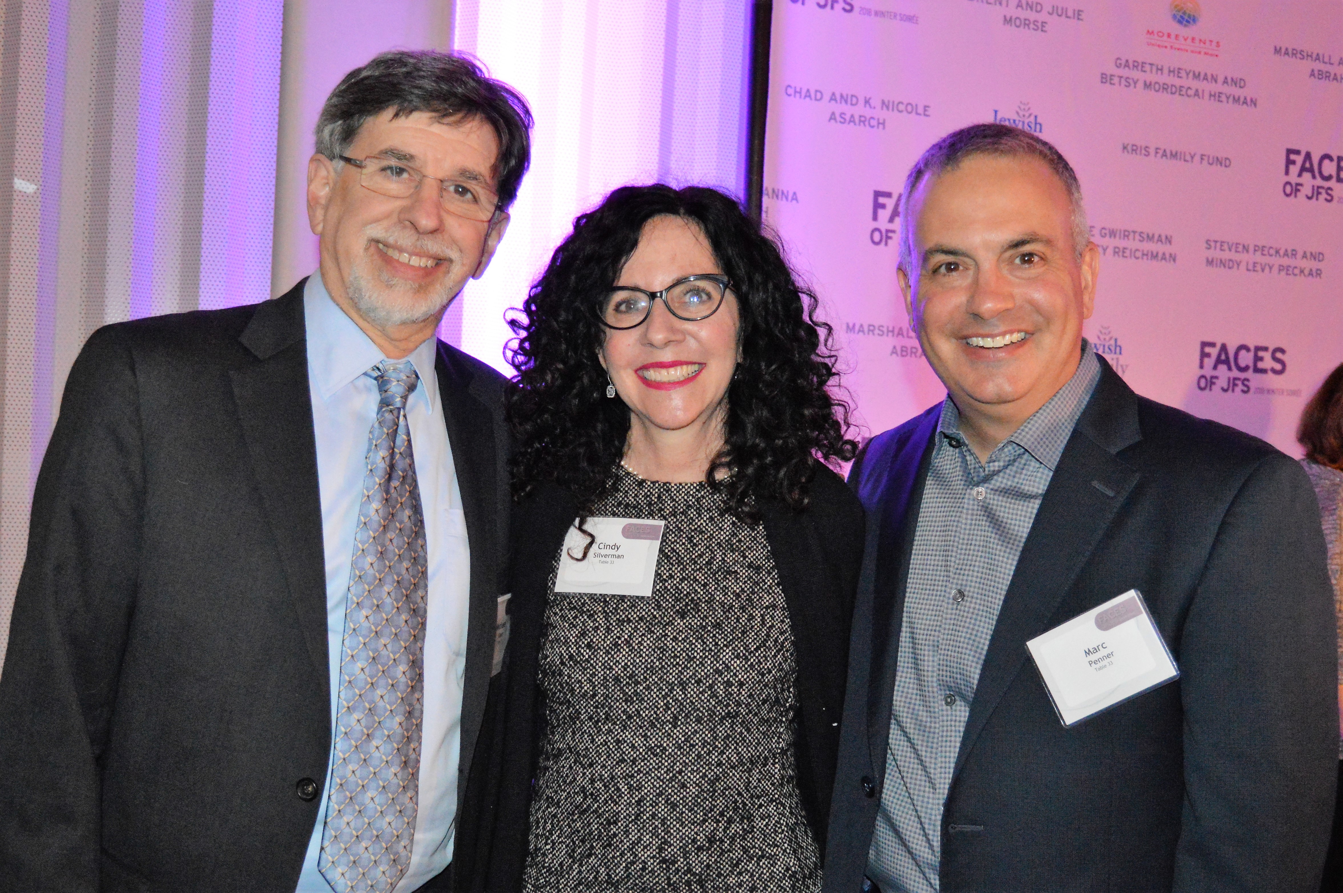 (l to r); Michael Klein, Cindy Silverman and Marc Penner