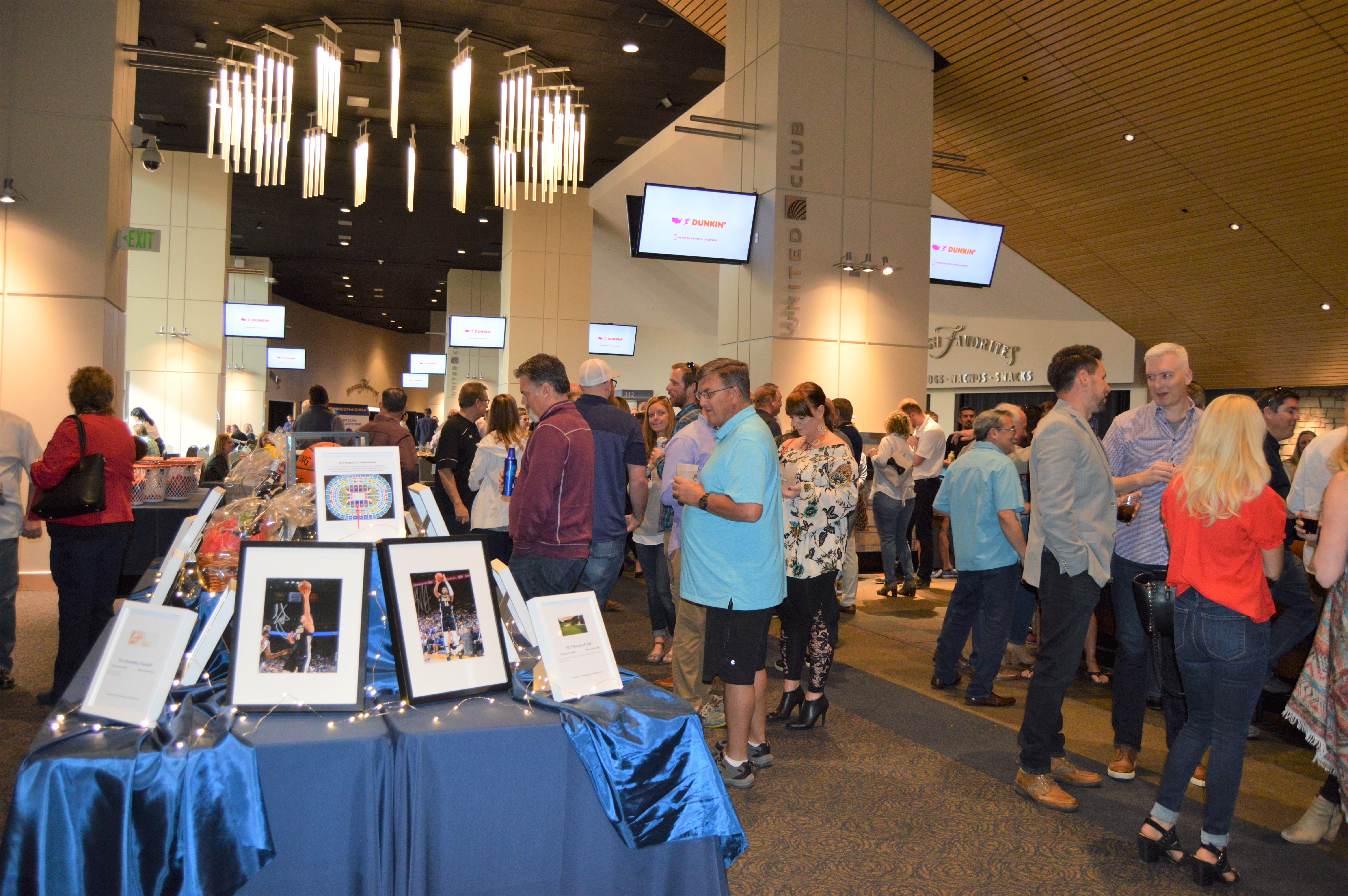 At the silent auction-reception area