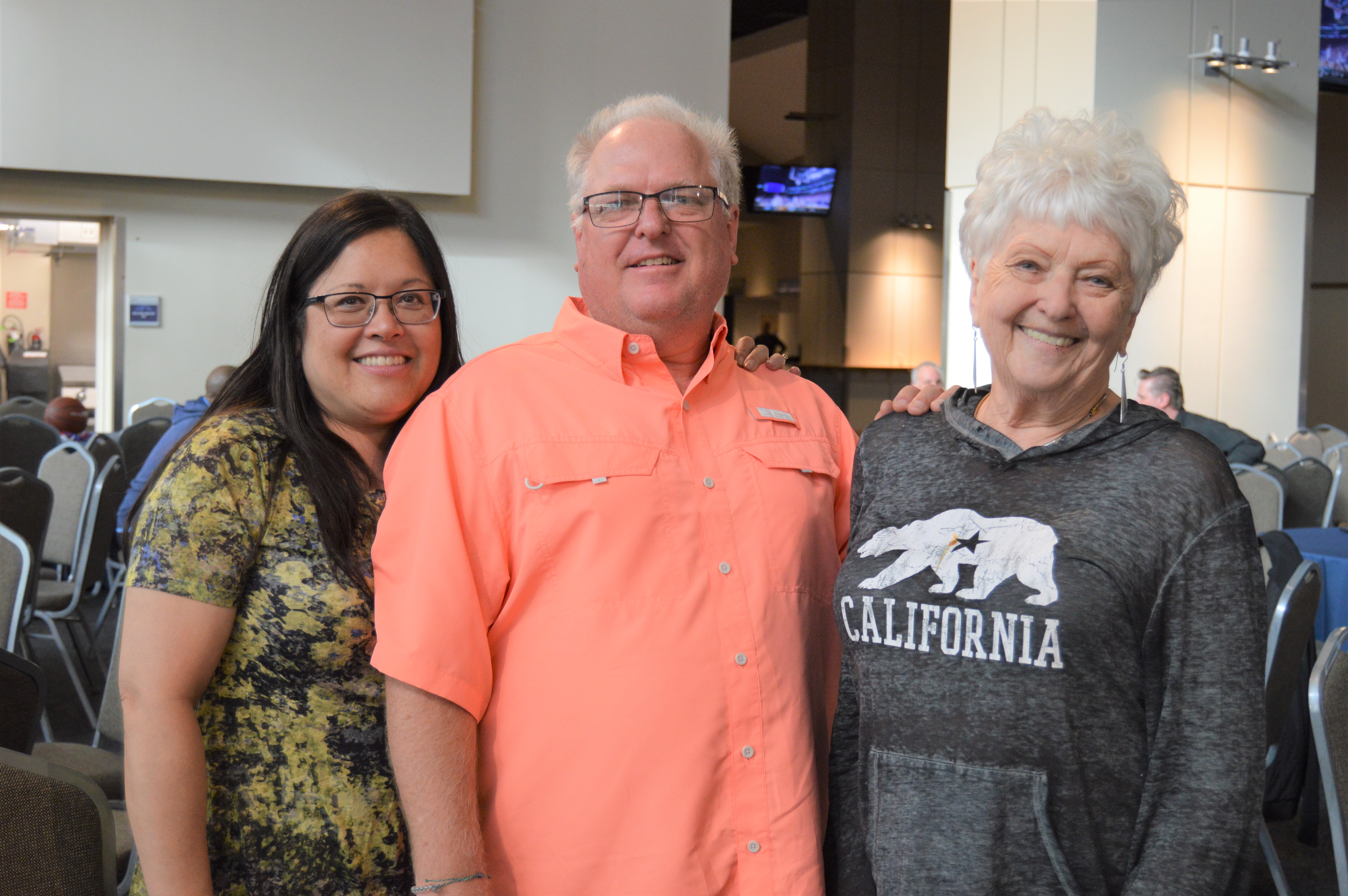 (l to r): Maria and Rich Dunlap, and Frankie Montague