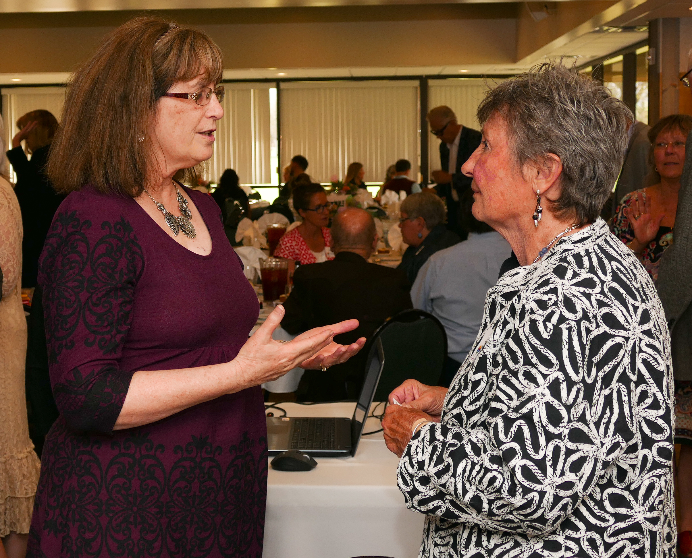 Judy Lohnes (2017 inductee), left, and 2019 inductee Char Lindner