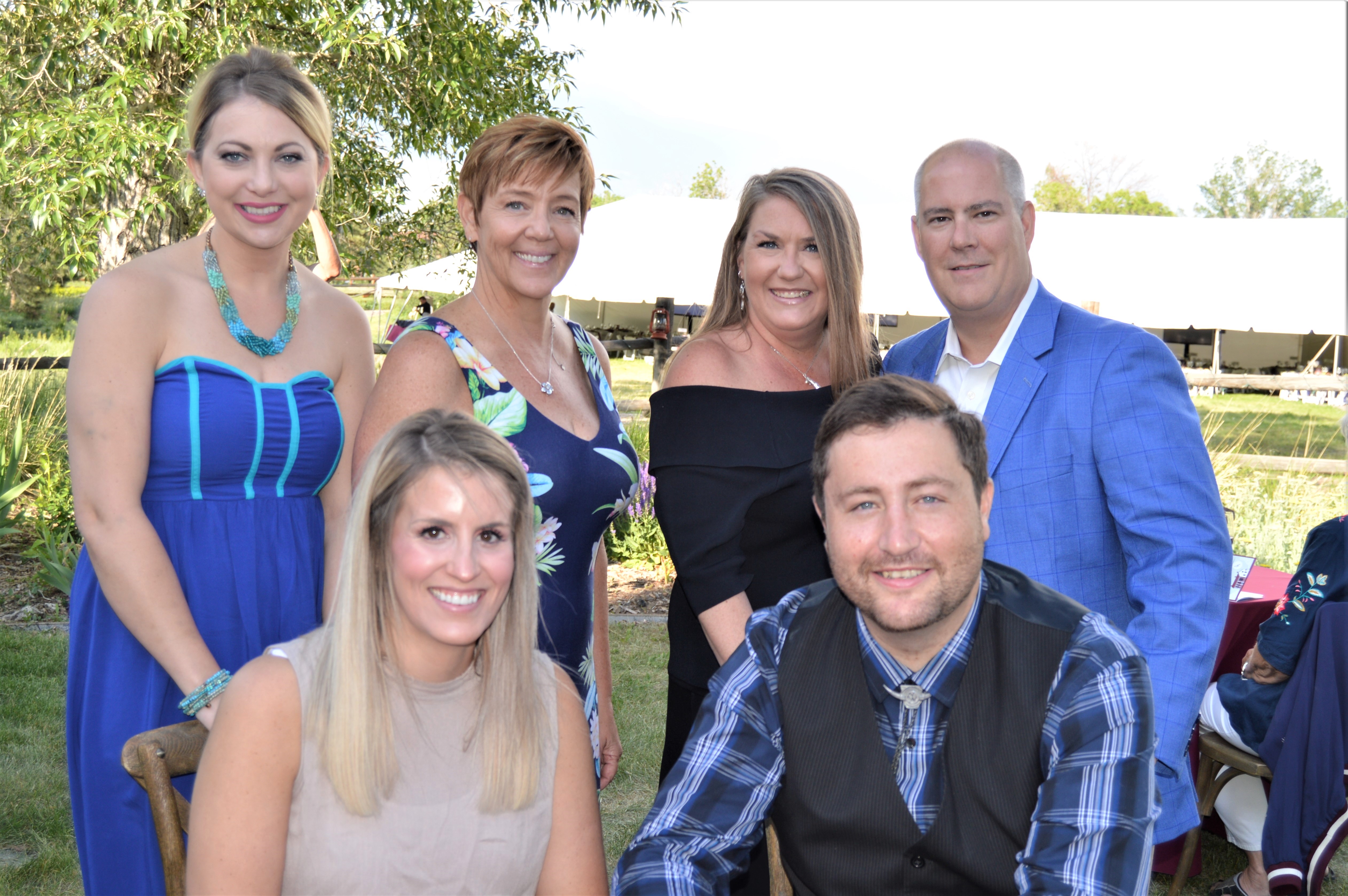 Front: Emily and Matt Propst; Back (l to r): Ashley Callaway, Sandra ...