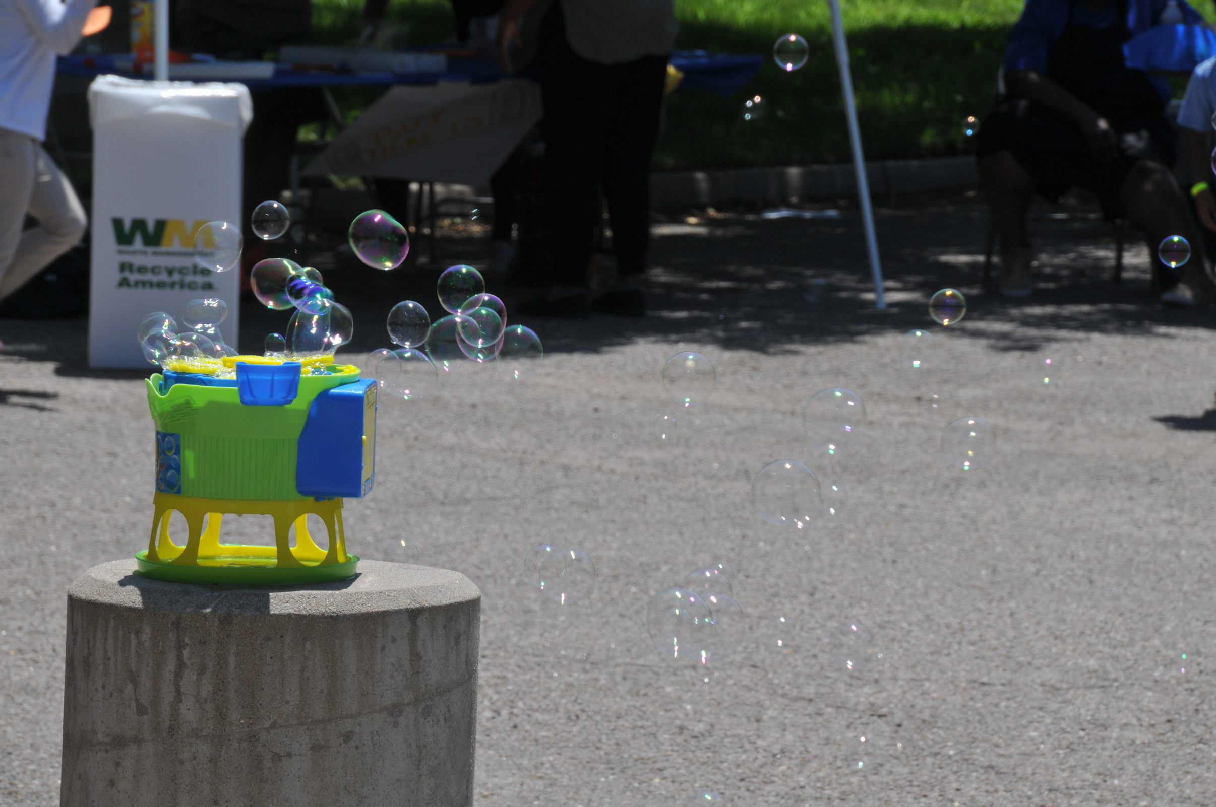 Floating bubbles seem to fascinatate kids and many adults