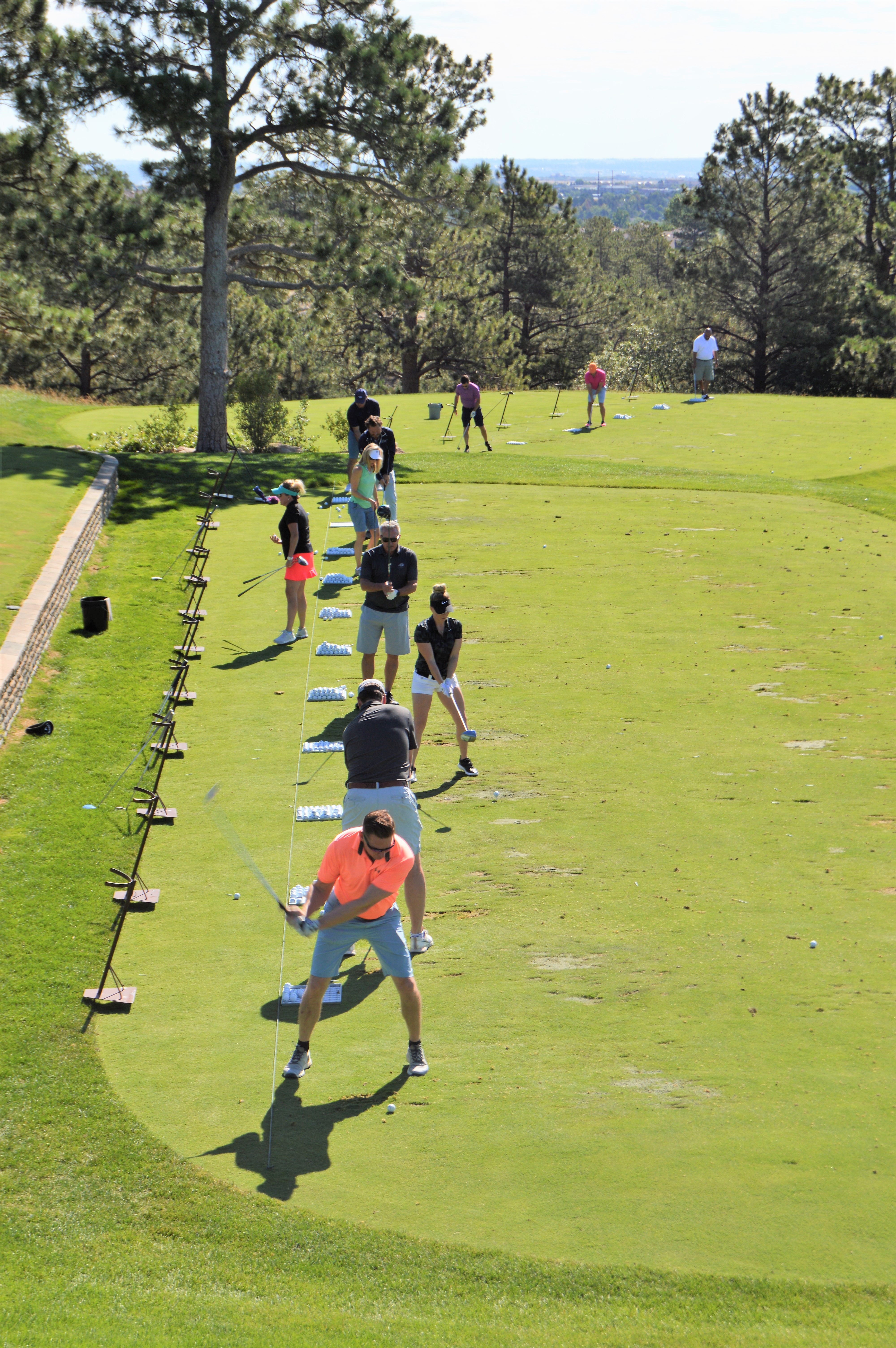 At the driving range