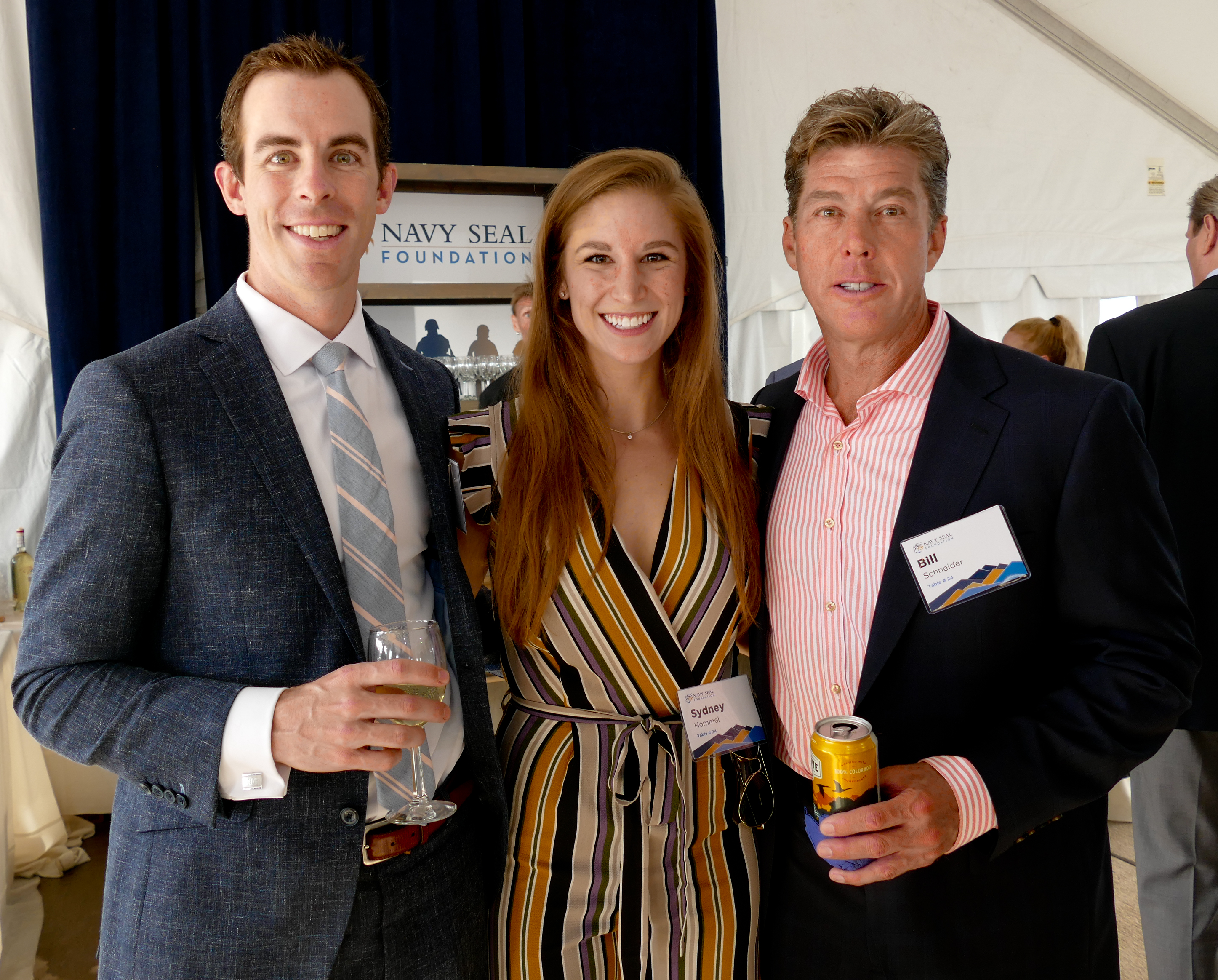 Matt Teeters, left, Sydney Hommel and Bill Schneider