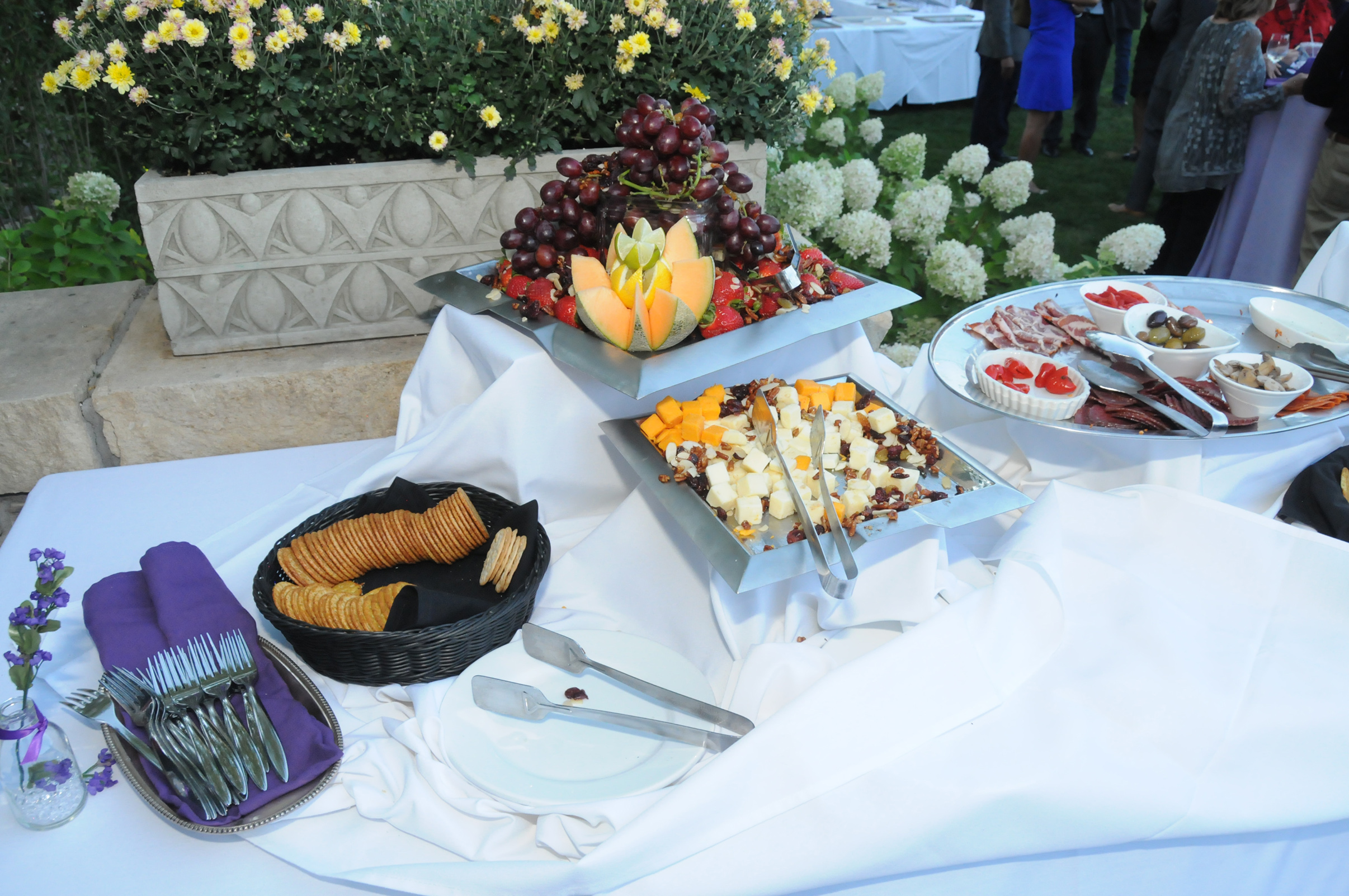 Buffet table provided a variety that everyone could enjoy