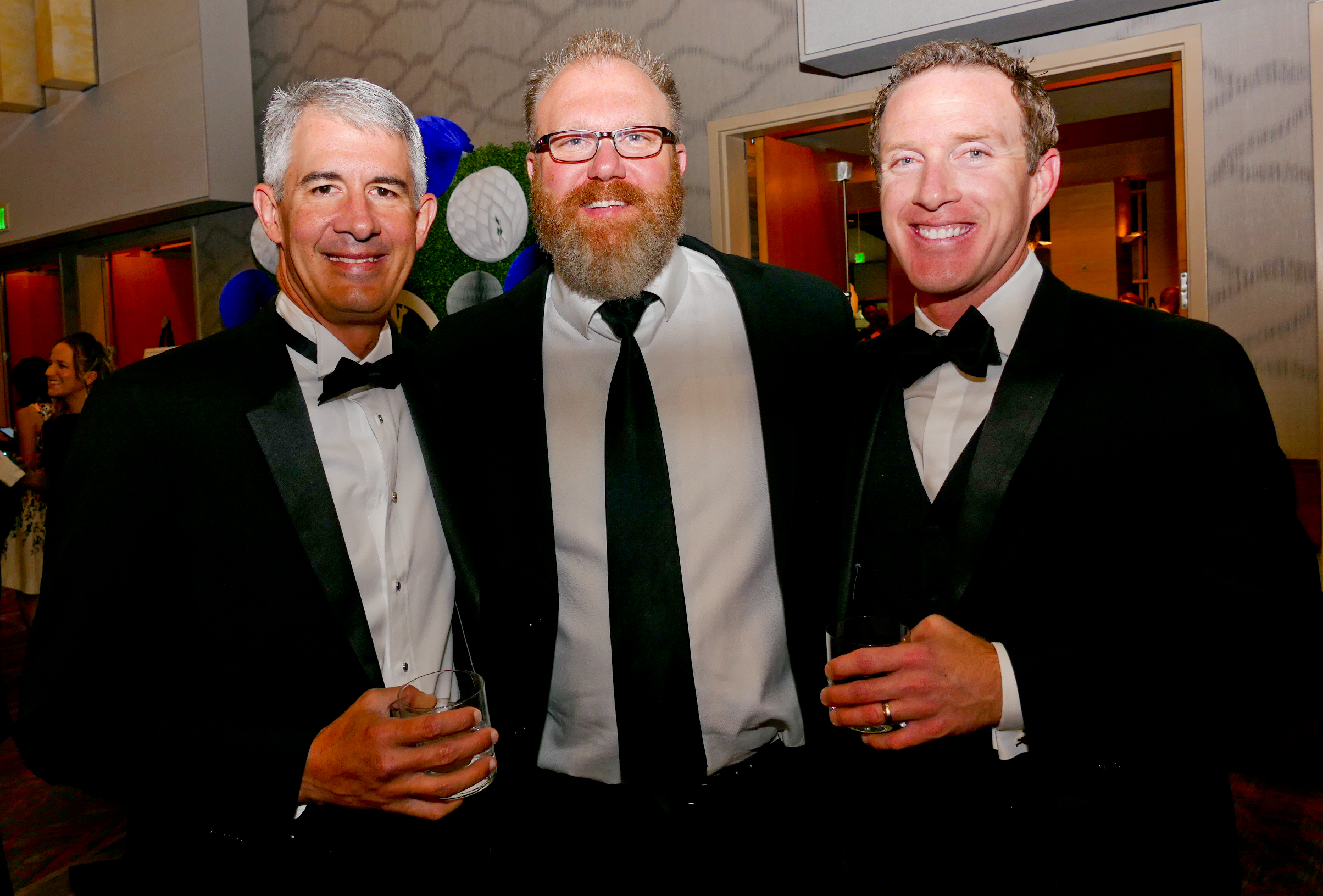 Pete Romano, left, Scott Bliek, Aaron Rea