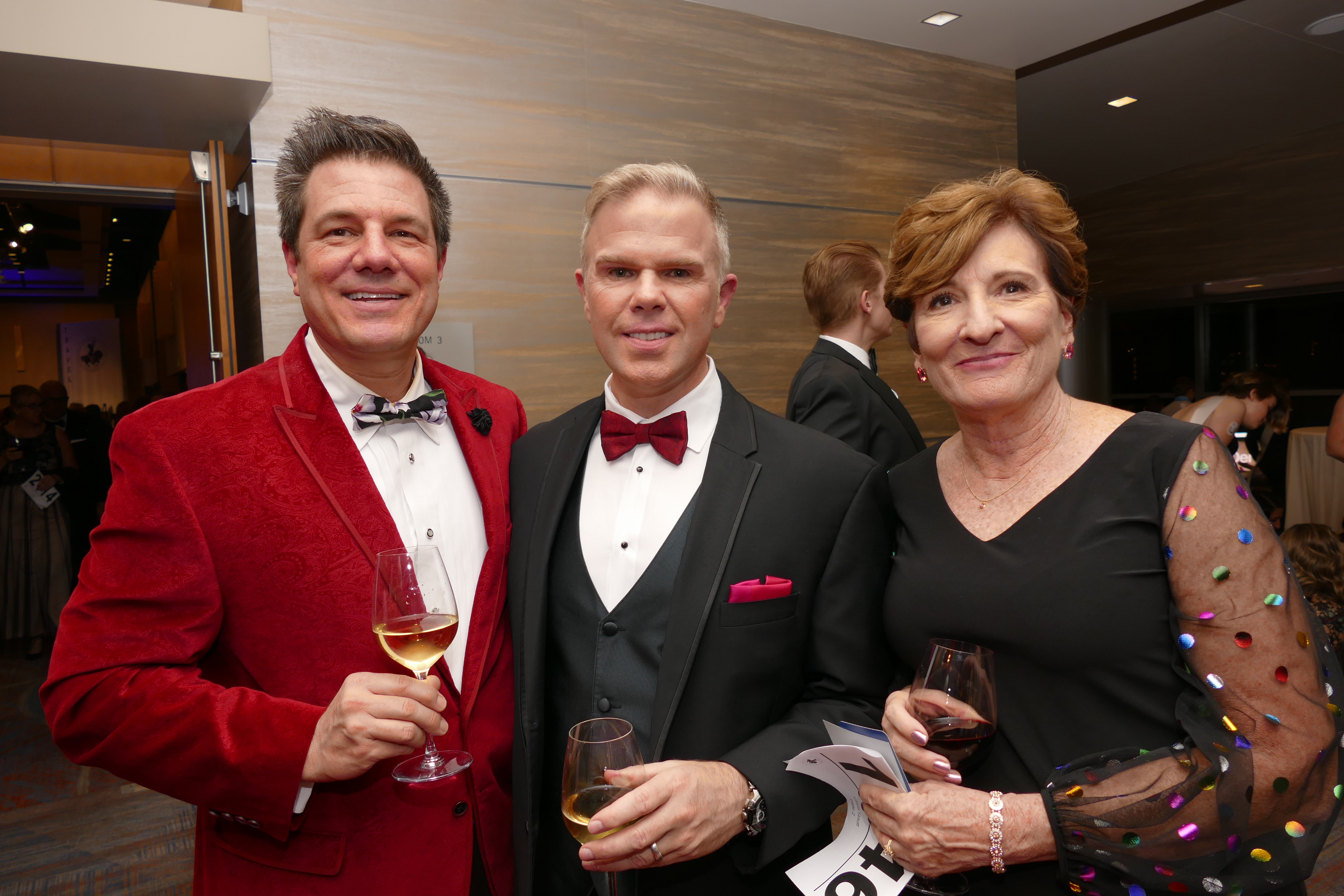 Chris Comer, left, John Bourne, Gloria Stauff