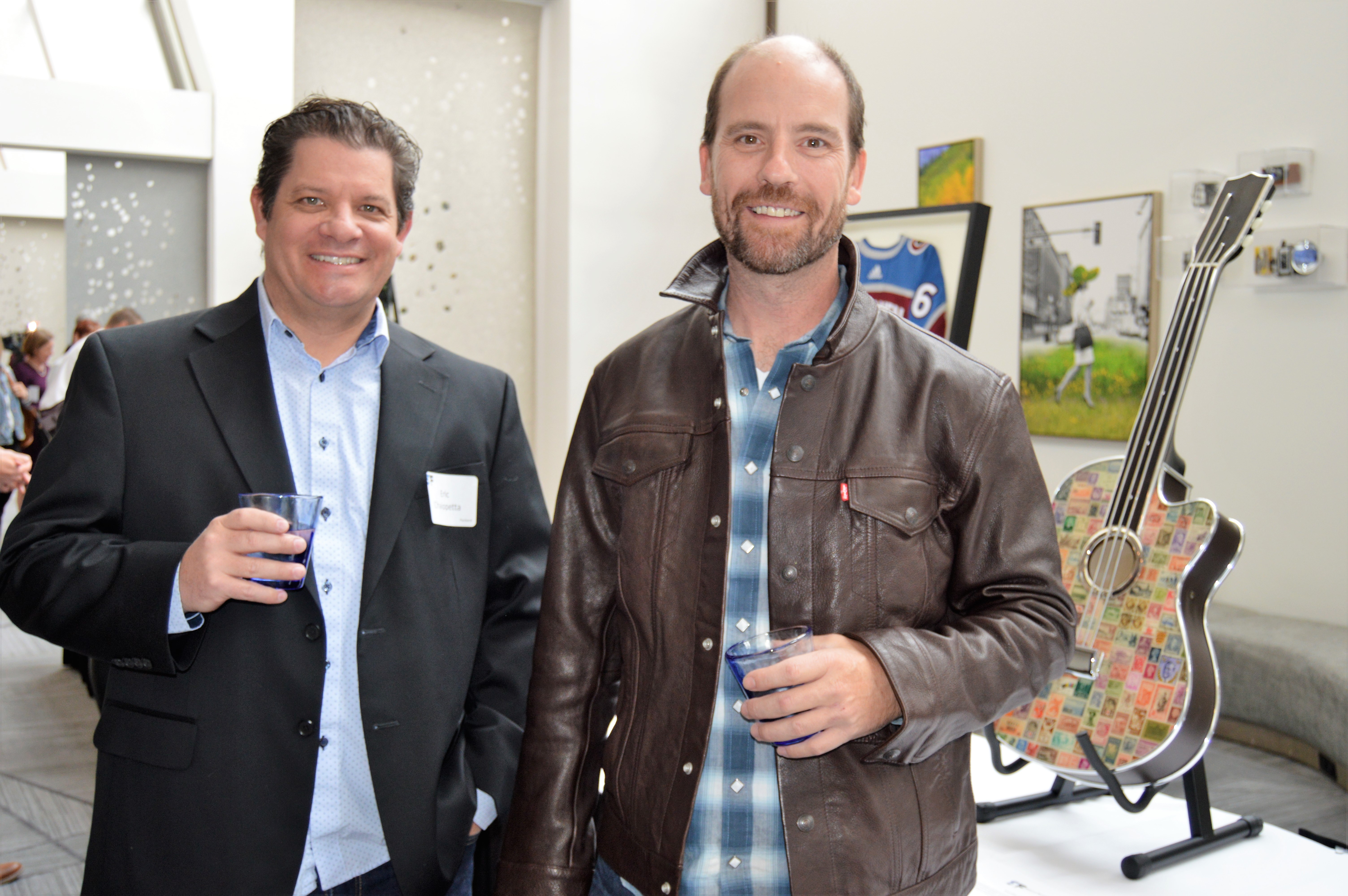 Emcee and chef guru/podcast host Eric Chiappetta (left) and John Hinman