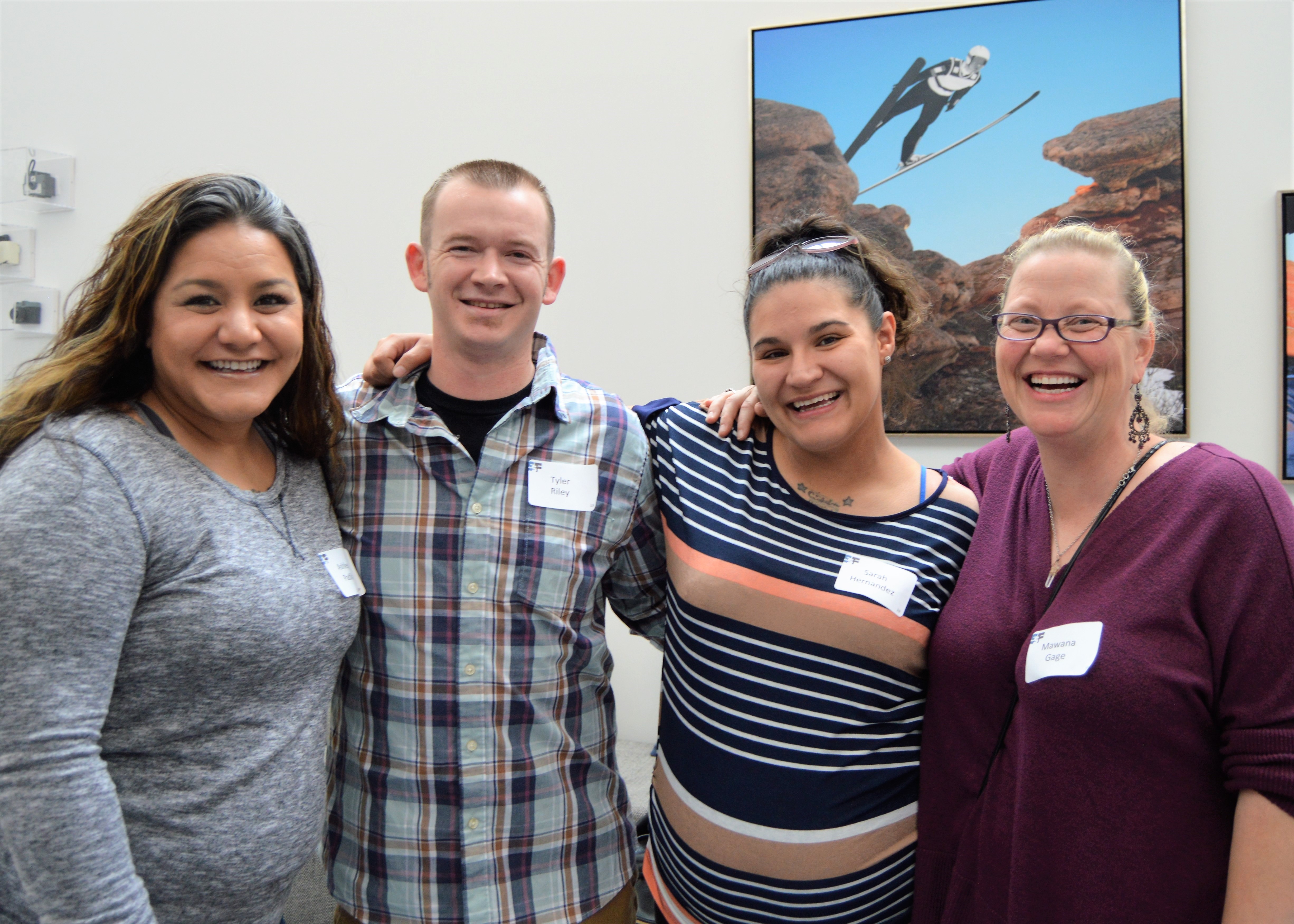 (l to r): Ashley Padilla, Tyler Riley, Sarah Hernandez and Mawana Gage