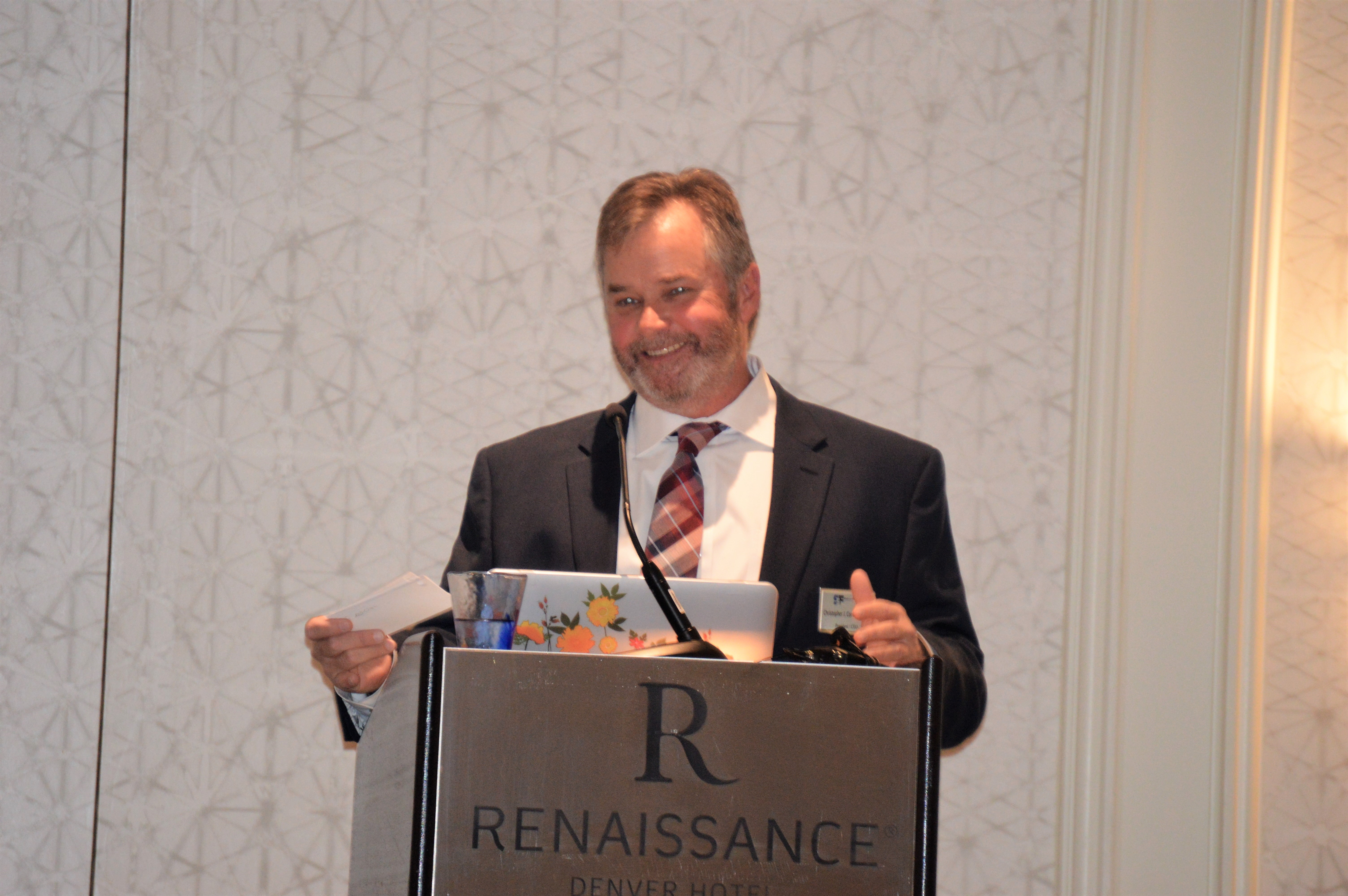 Christopher Conway, Stout Street's president and CEO jokes with ...