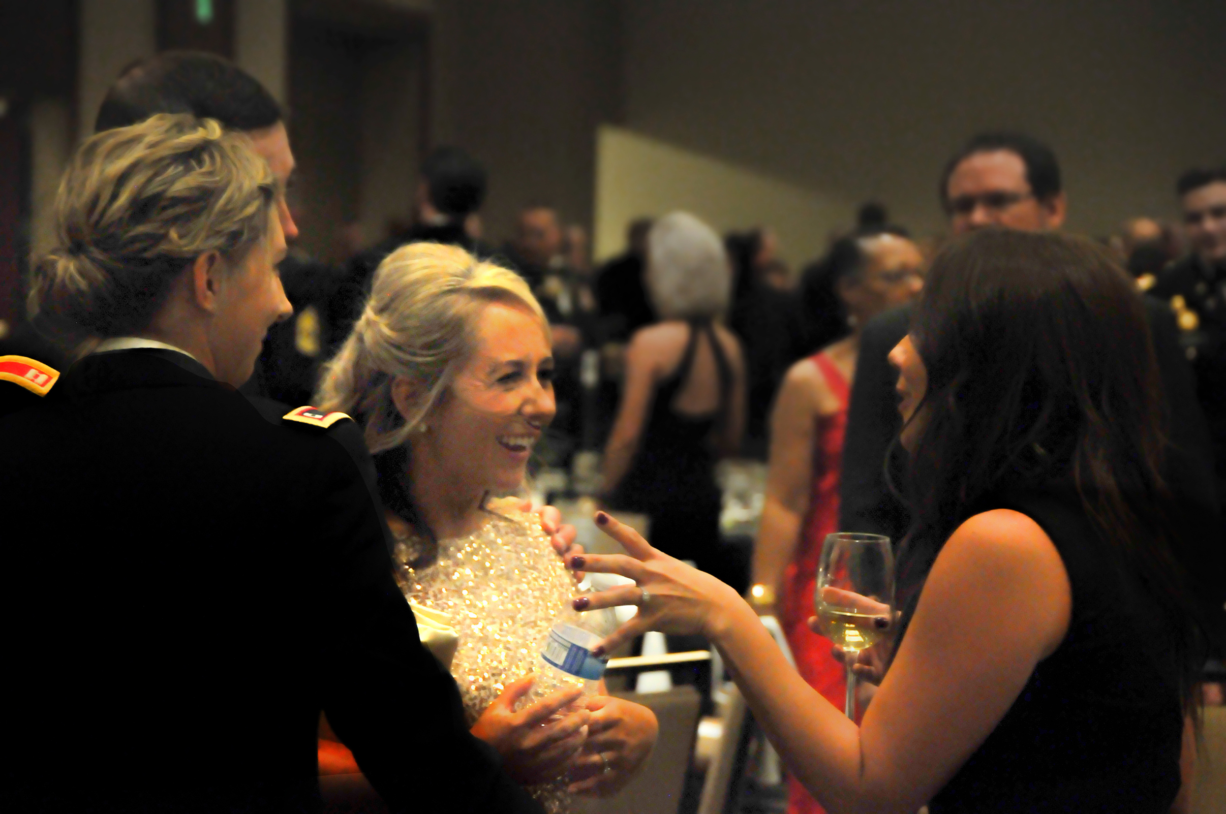 Enjoying the reception