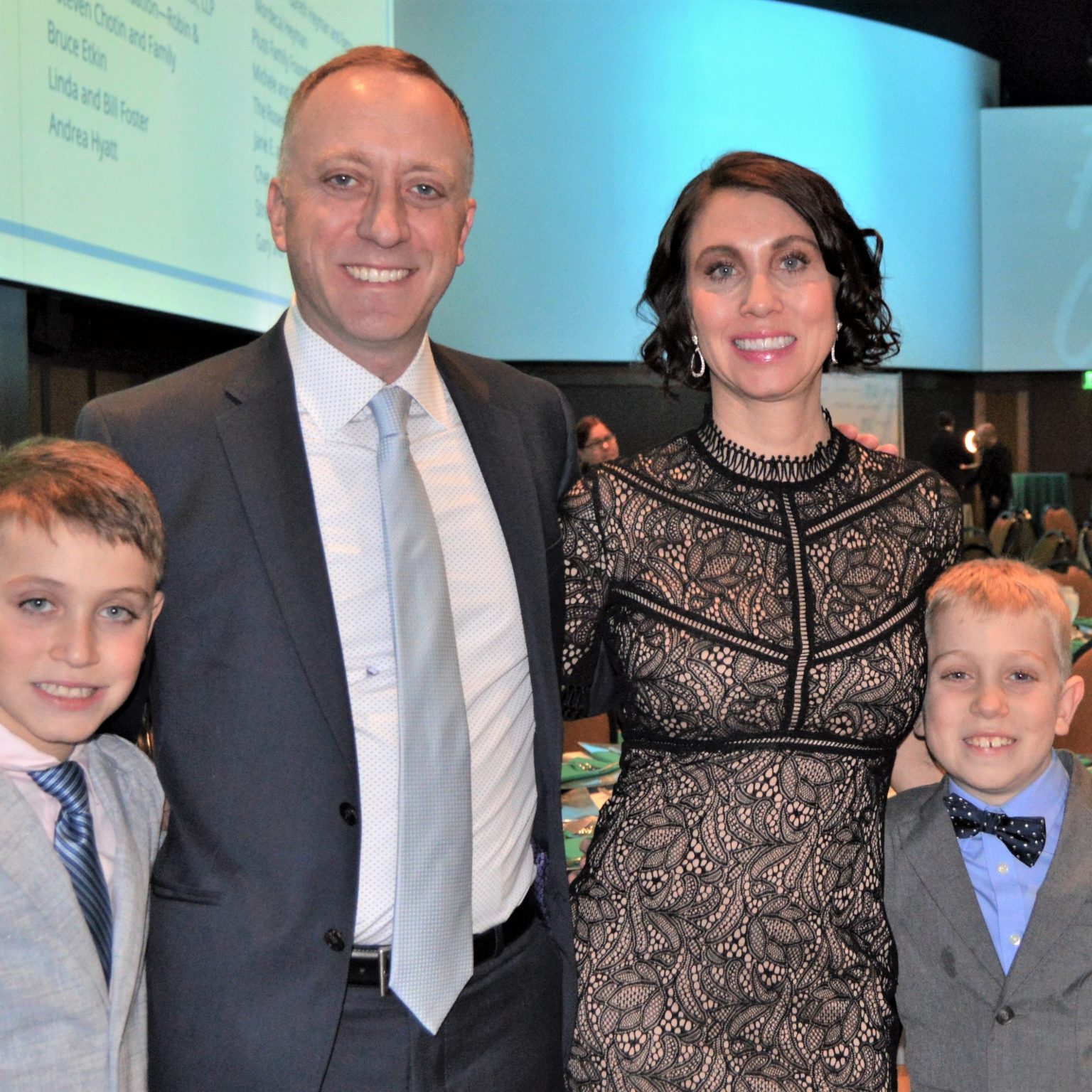 The Stillman family: (l to r): Jacob, Abbie, and Andrea and Scott Stillman