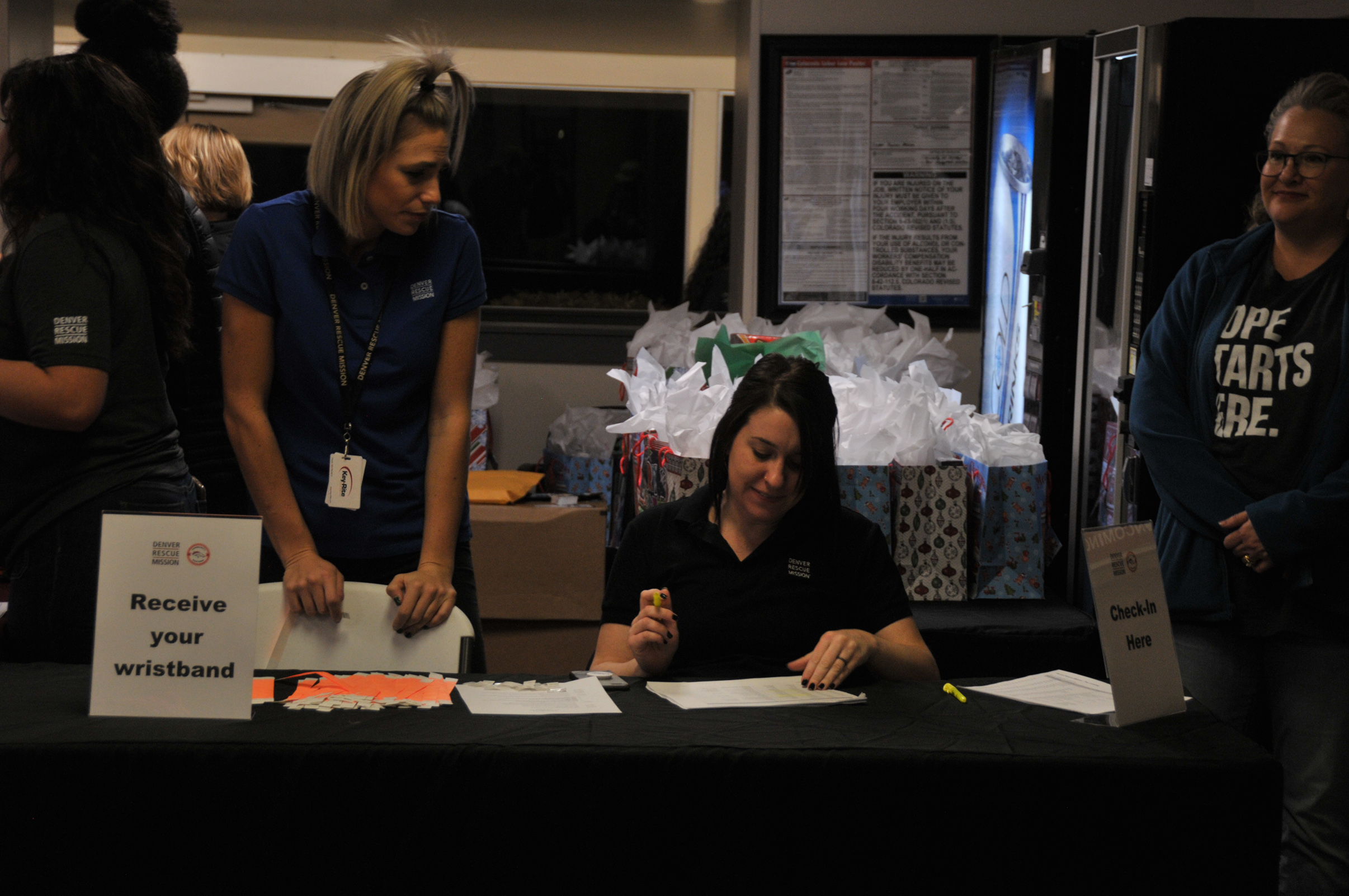Mission staff were busy all night tending to holiday duties