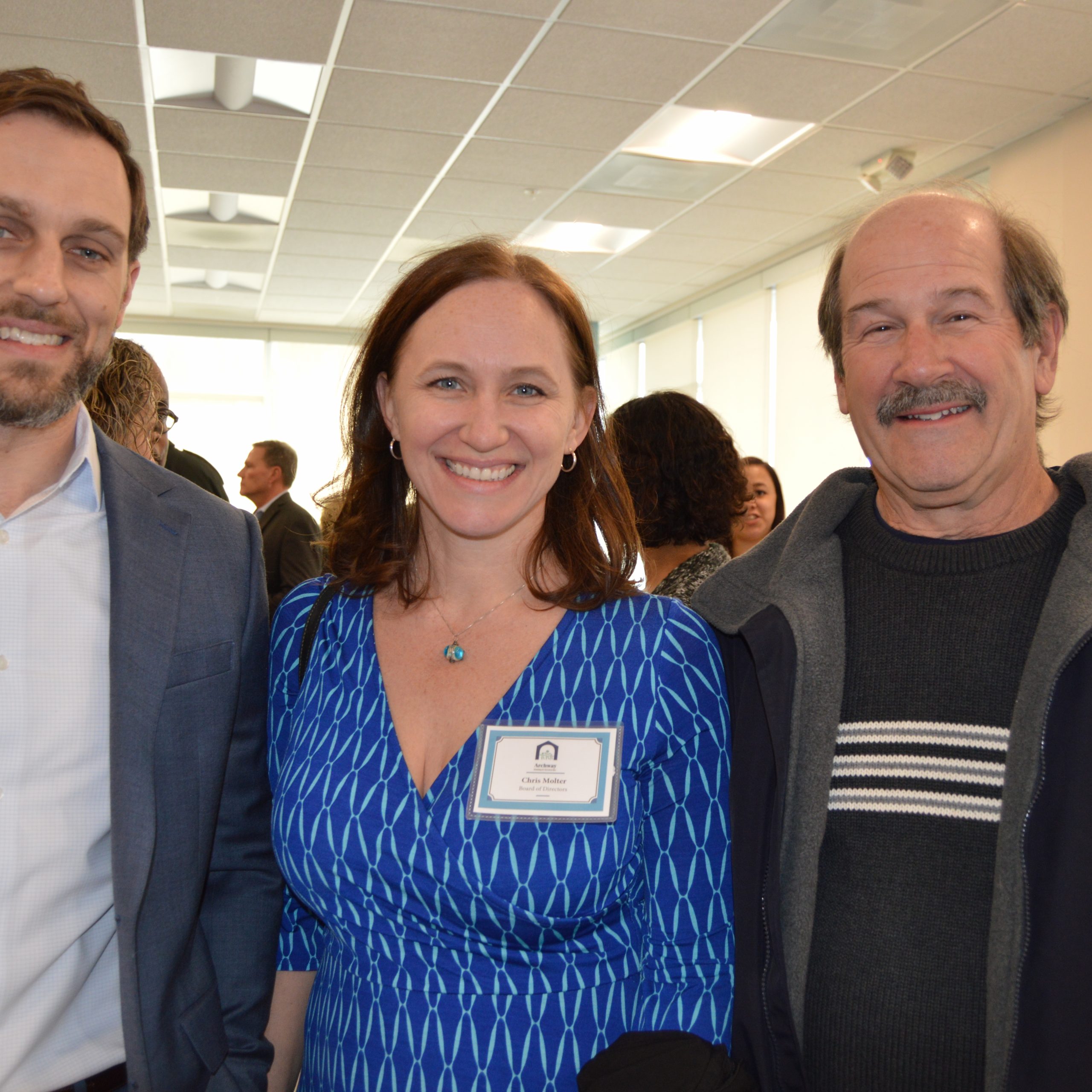 (l to r): Mike Kosakowski, board member Chris Molter and Paul Herskowitz