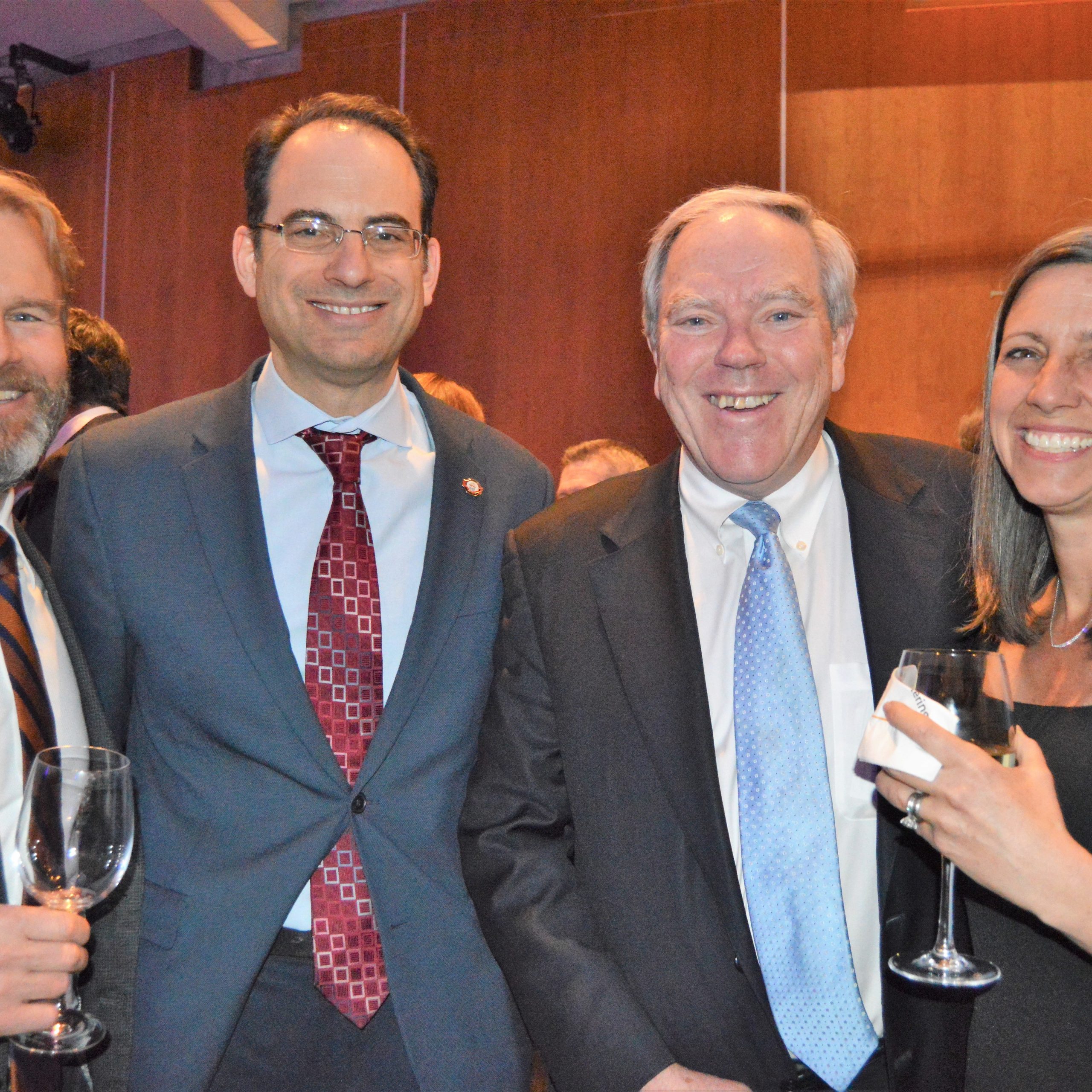 (l to r): Beau Stark, Colorado Attorney General Phil Weiser and Lucy Stark