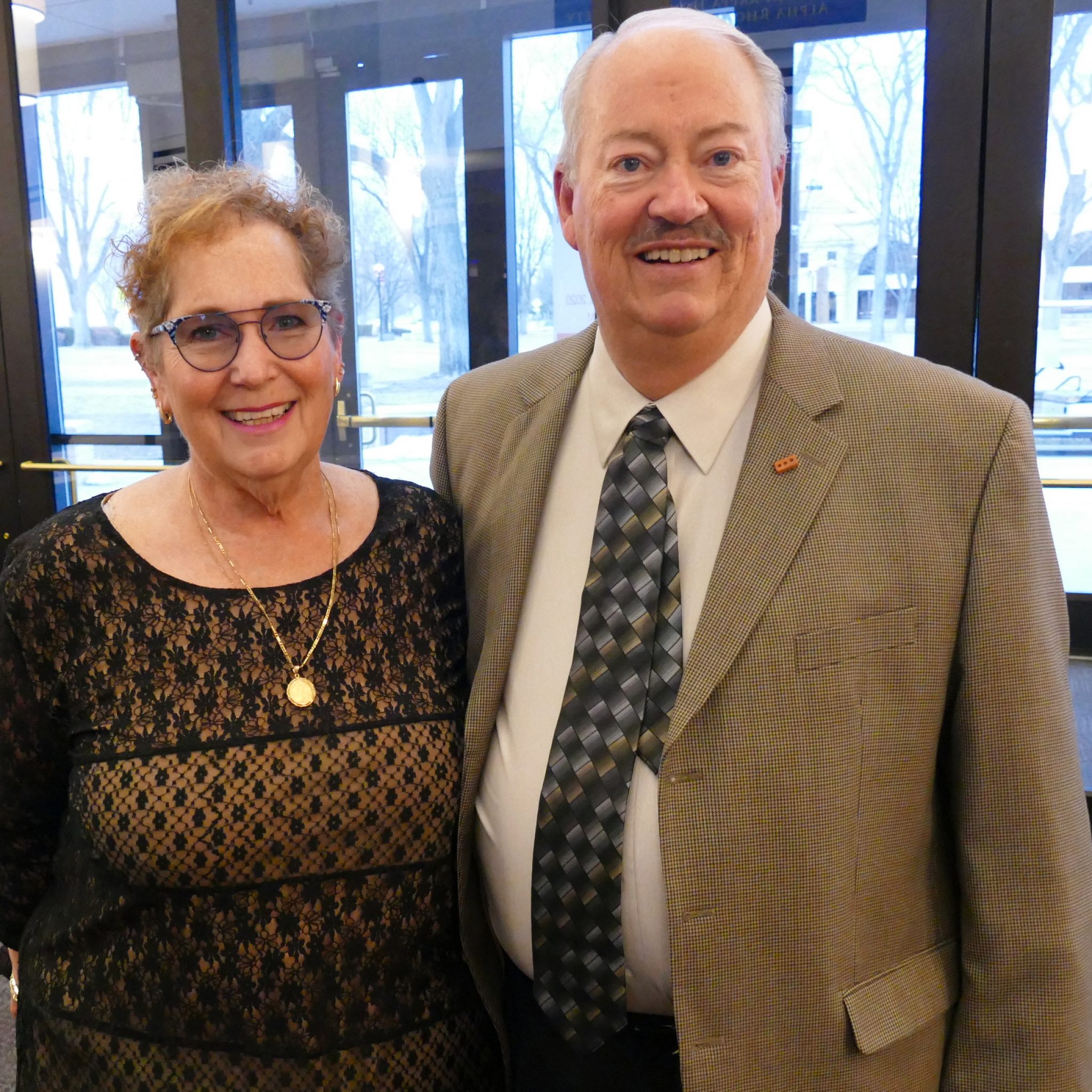 Heather Harshman, left, and Lorna Jackson helped to welcome guests.