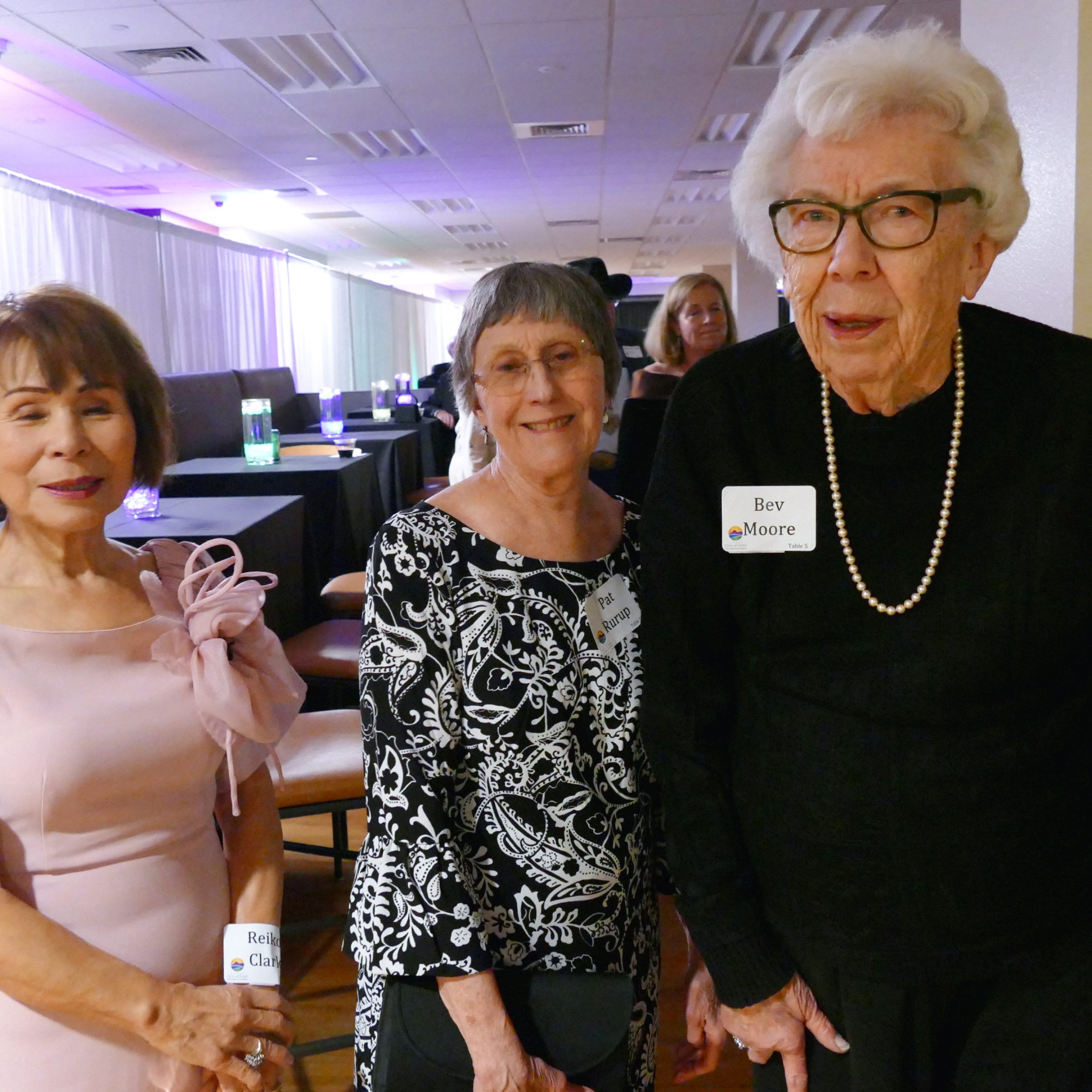 Reiko Clark, left, Pat Rurup and Bev Moore
