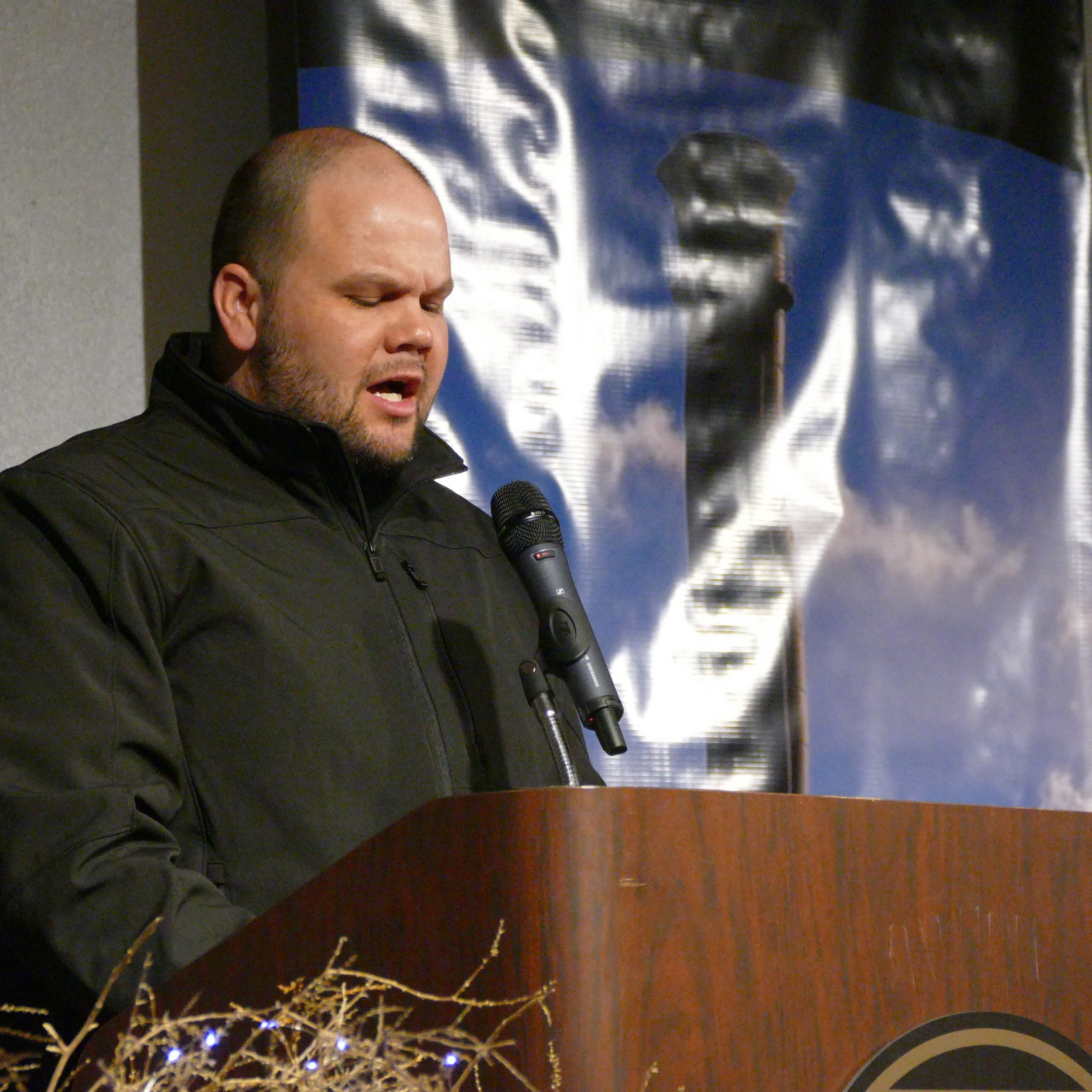 Rev. Fr. Matthew Wertin JCL delivered the invocation