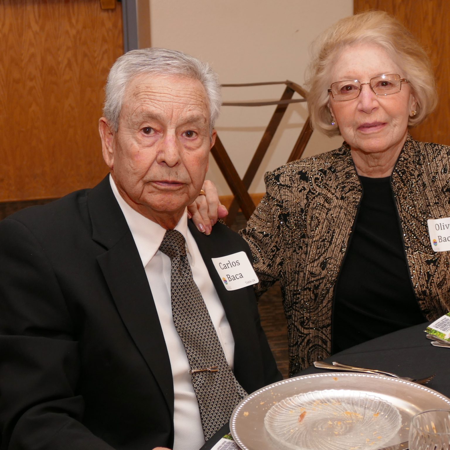 Alex Krinsky chats with Barbara Fortino, HOF chairwoman