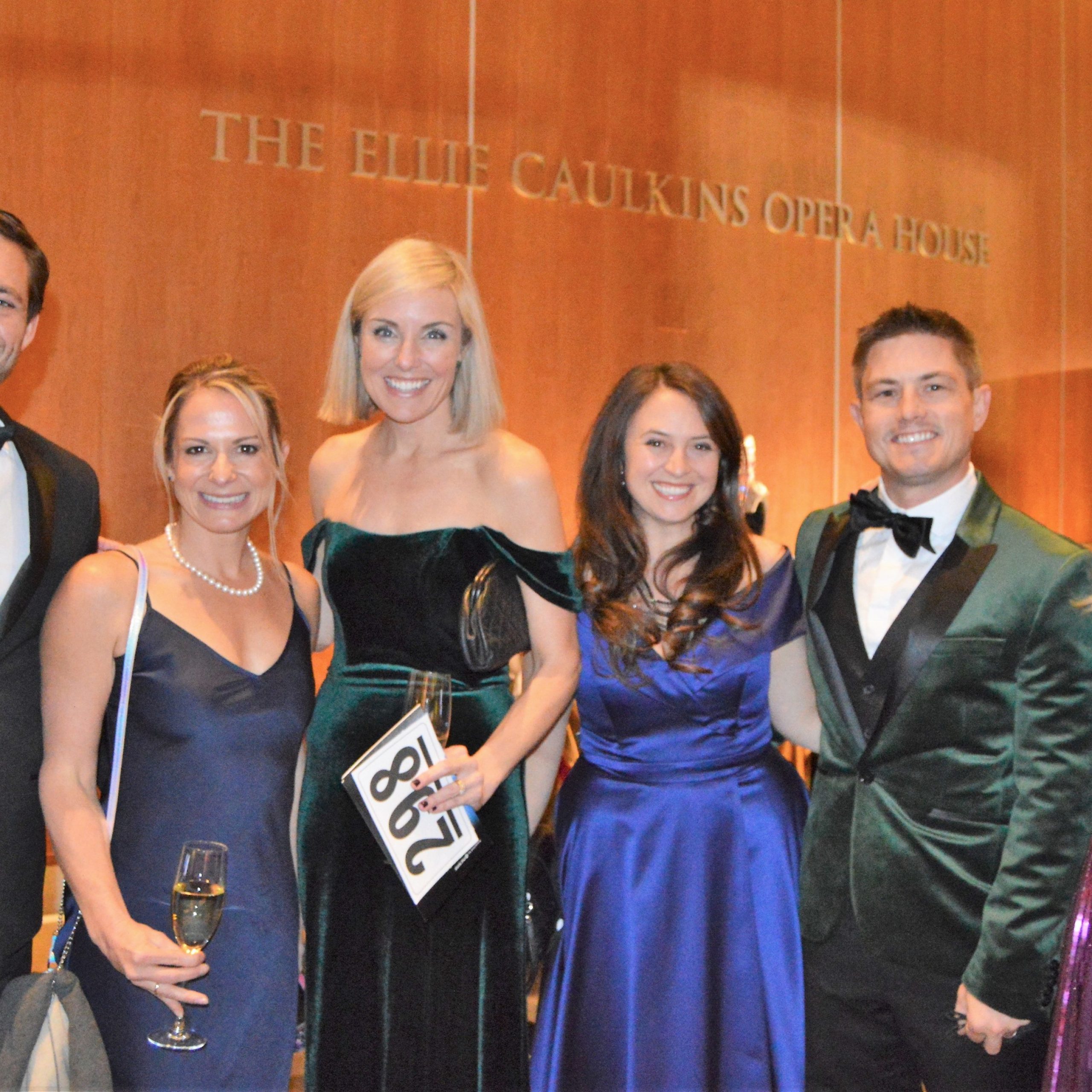 (l to r): Nate and Charissa Jones, committee member Jenna Grange ...