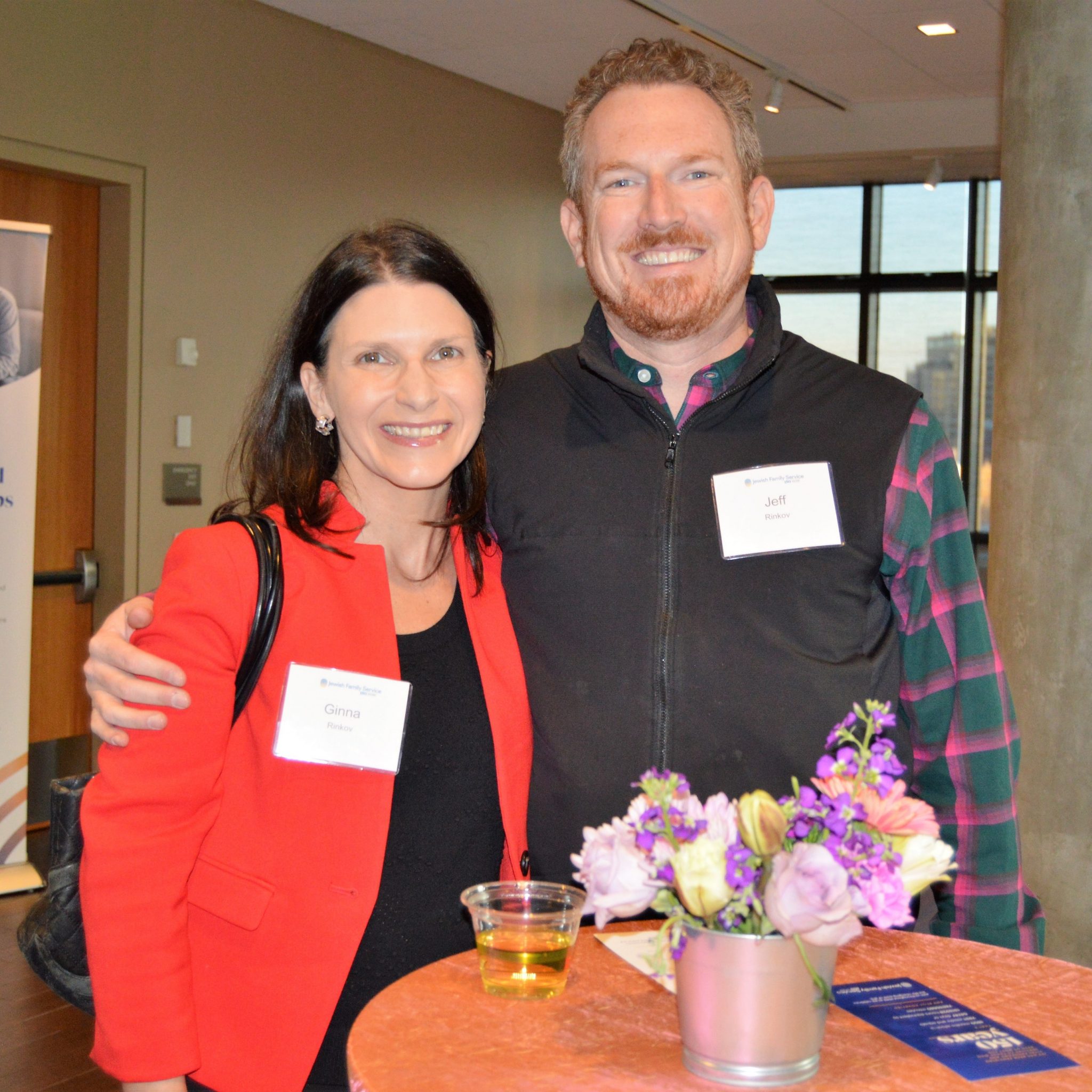 (l to r): Committee members Niah and Aaron Hyatt, with President & CEO ...