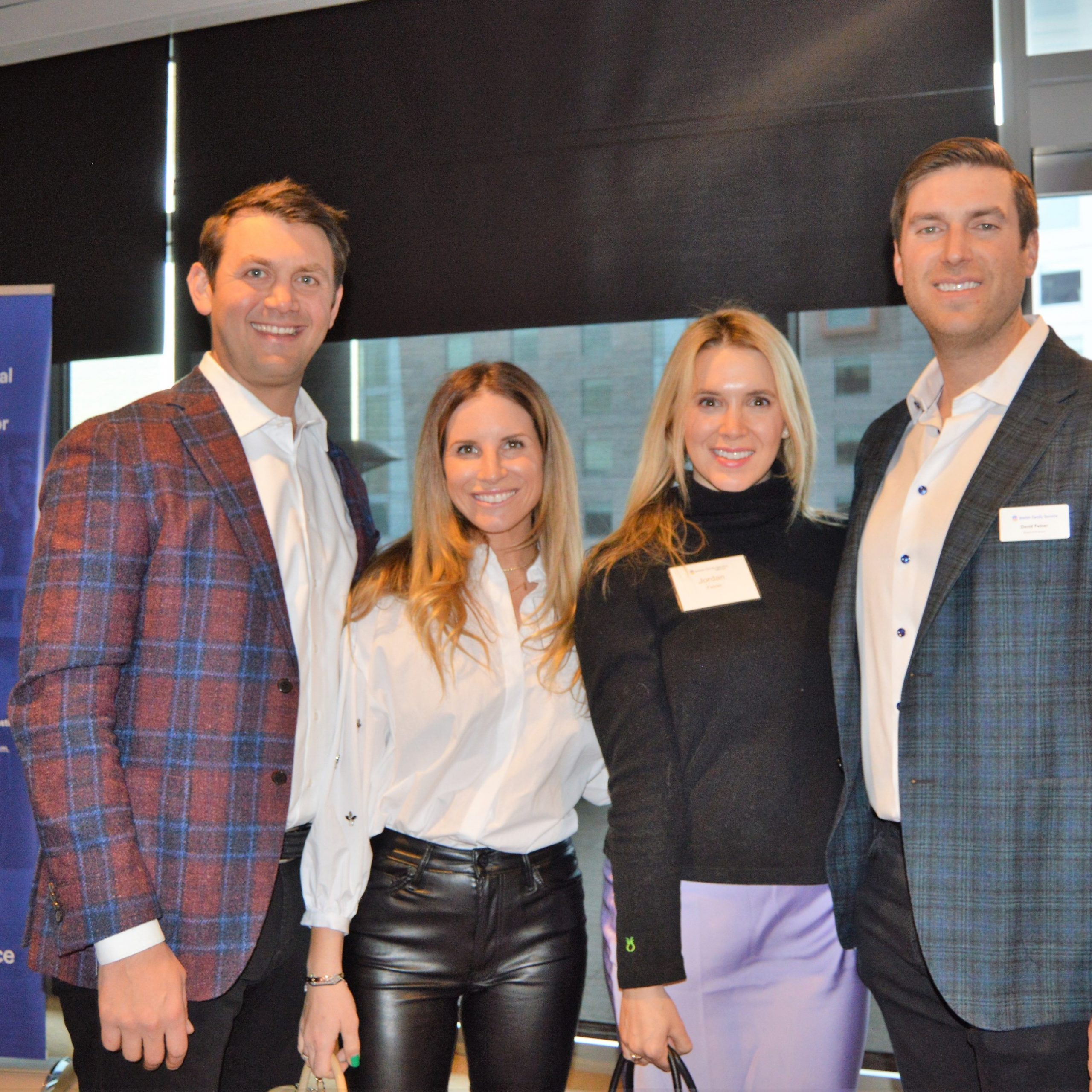 (l to r): Board member Derek and Megan Conn, with committee members ...