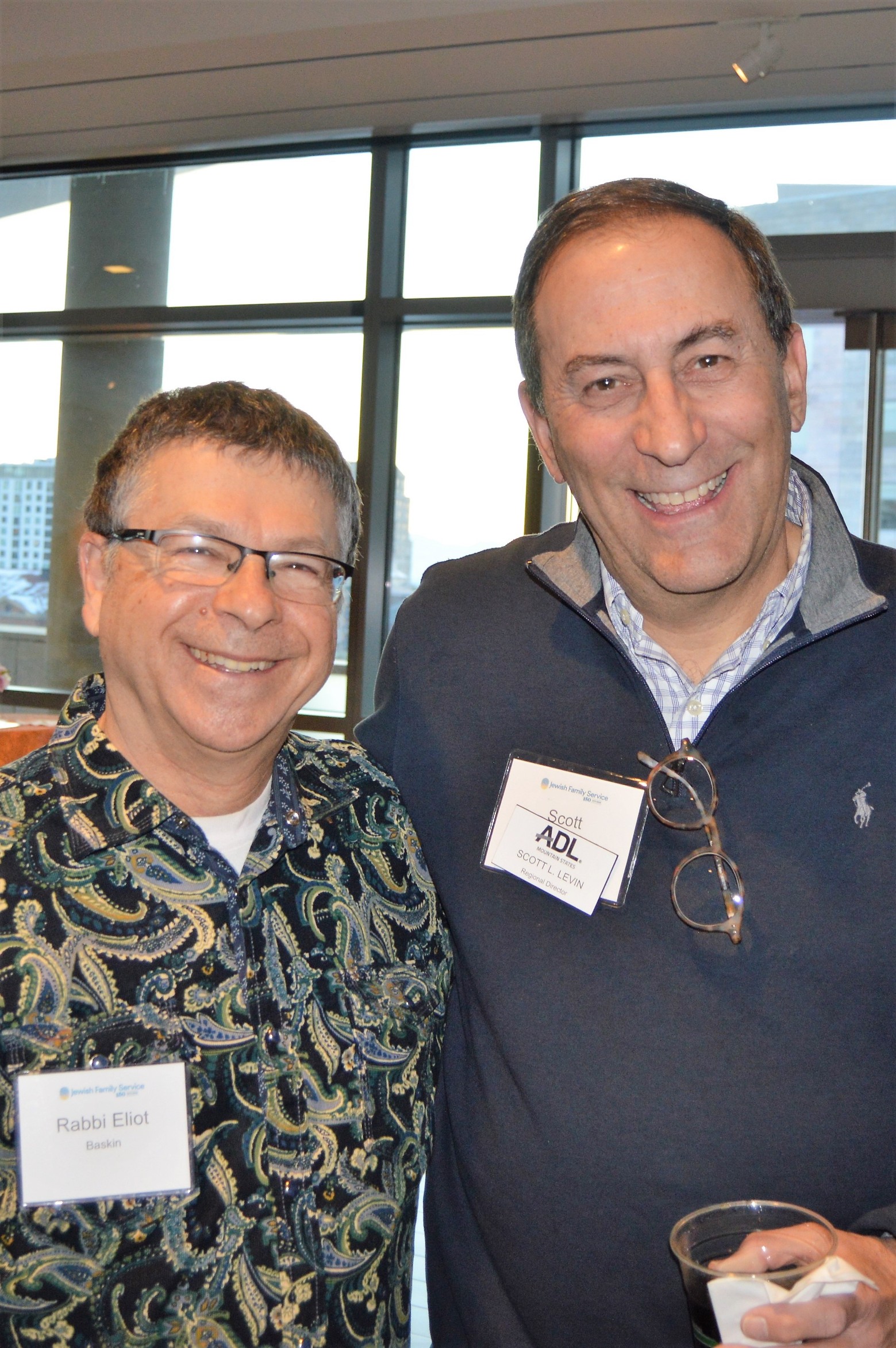 Rabbi Eliot Baskin (left) and ADL Regional Director Scott Levin