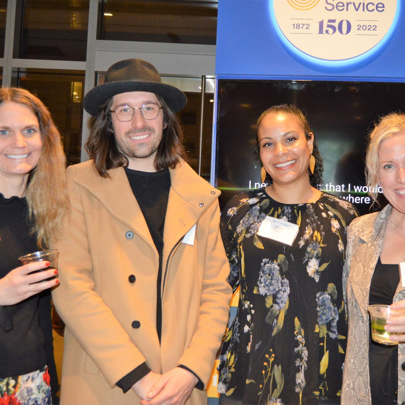 (l to r): Rabbi Eliot and Dr. Hilary Baskin, Fin Nieberg and Elise Liss