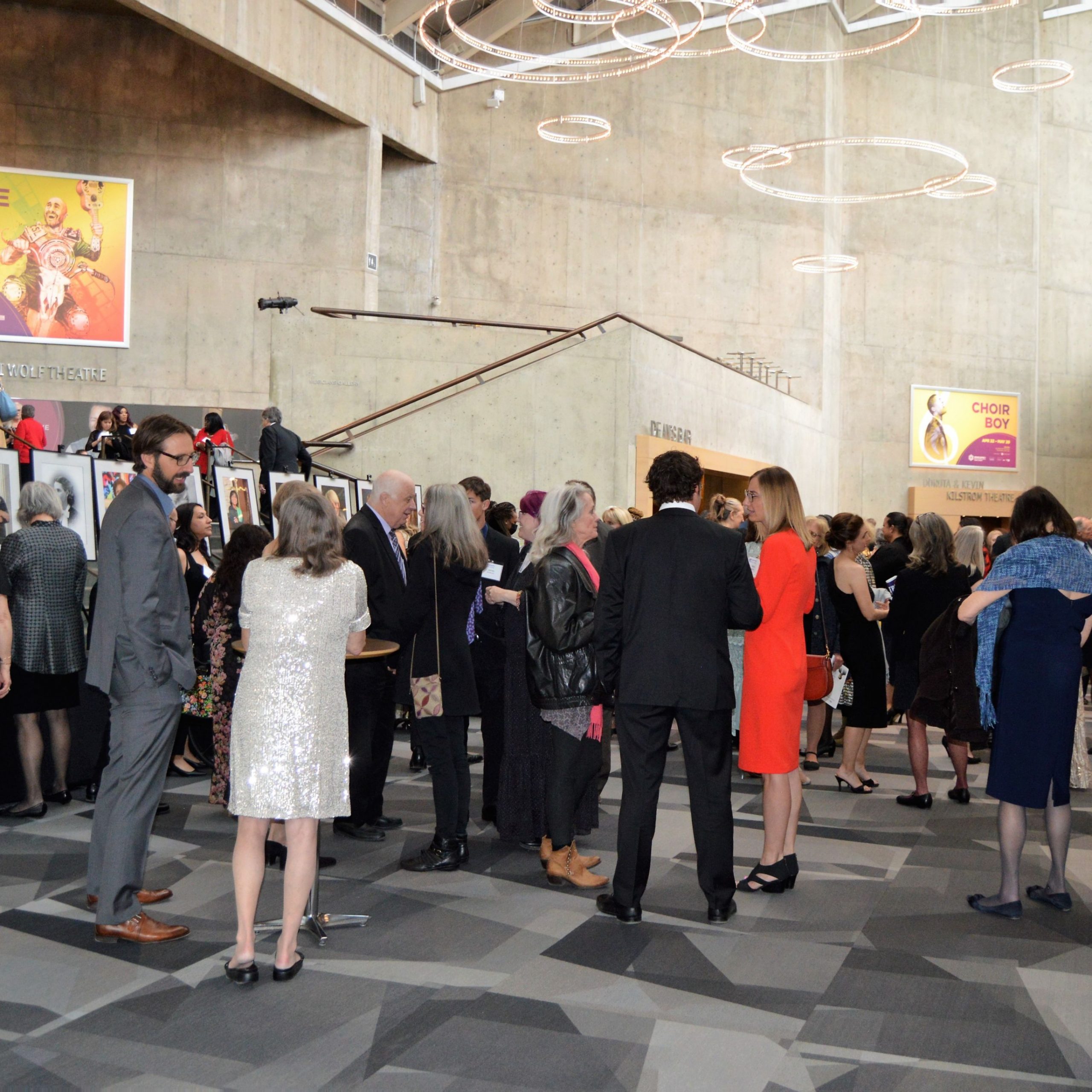 The reception crowd at the Seawell Ballroom lobby