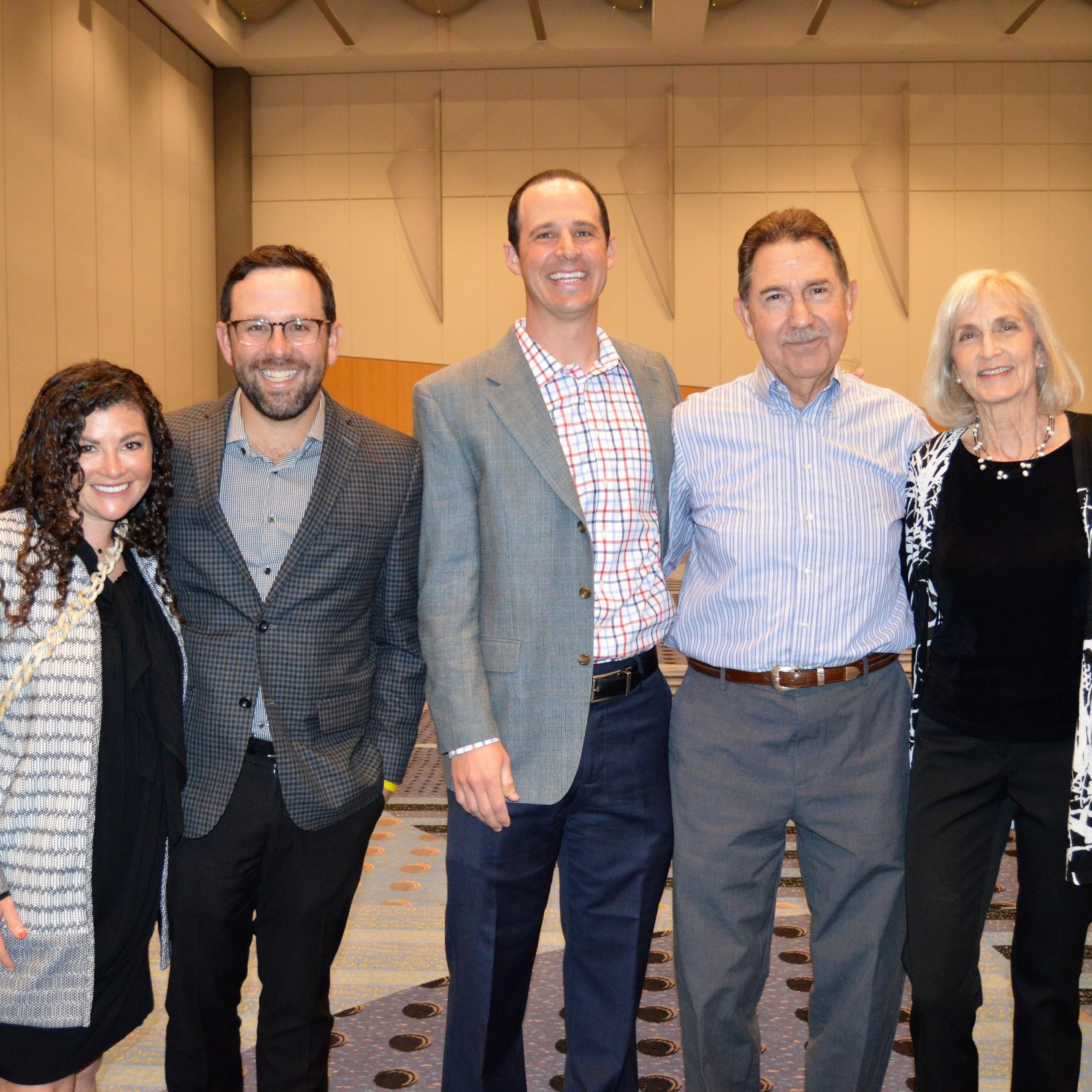 (l to r): Laura and Loren Knaster, Andy Baum, Don and Marilyn Weinhouse