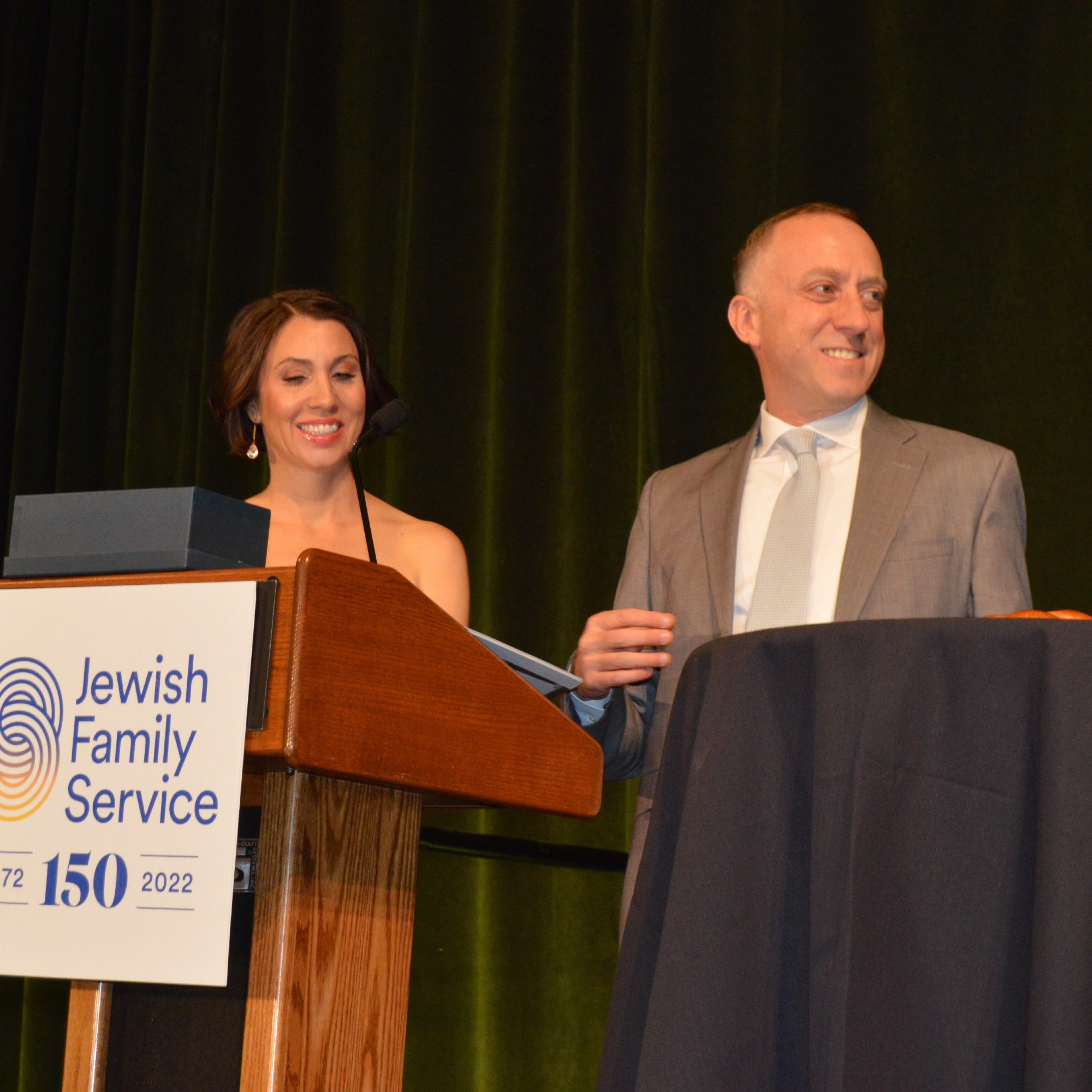 Event co-chairs Niah and Board Chair Aaron Hyatt