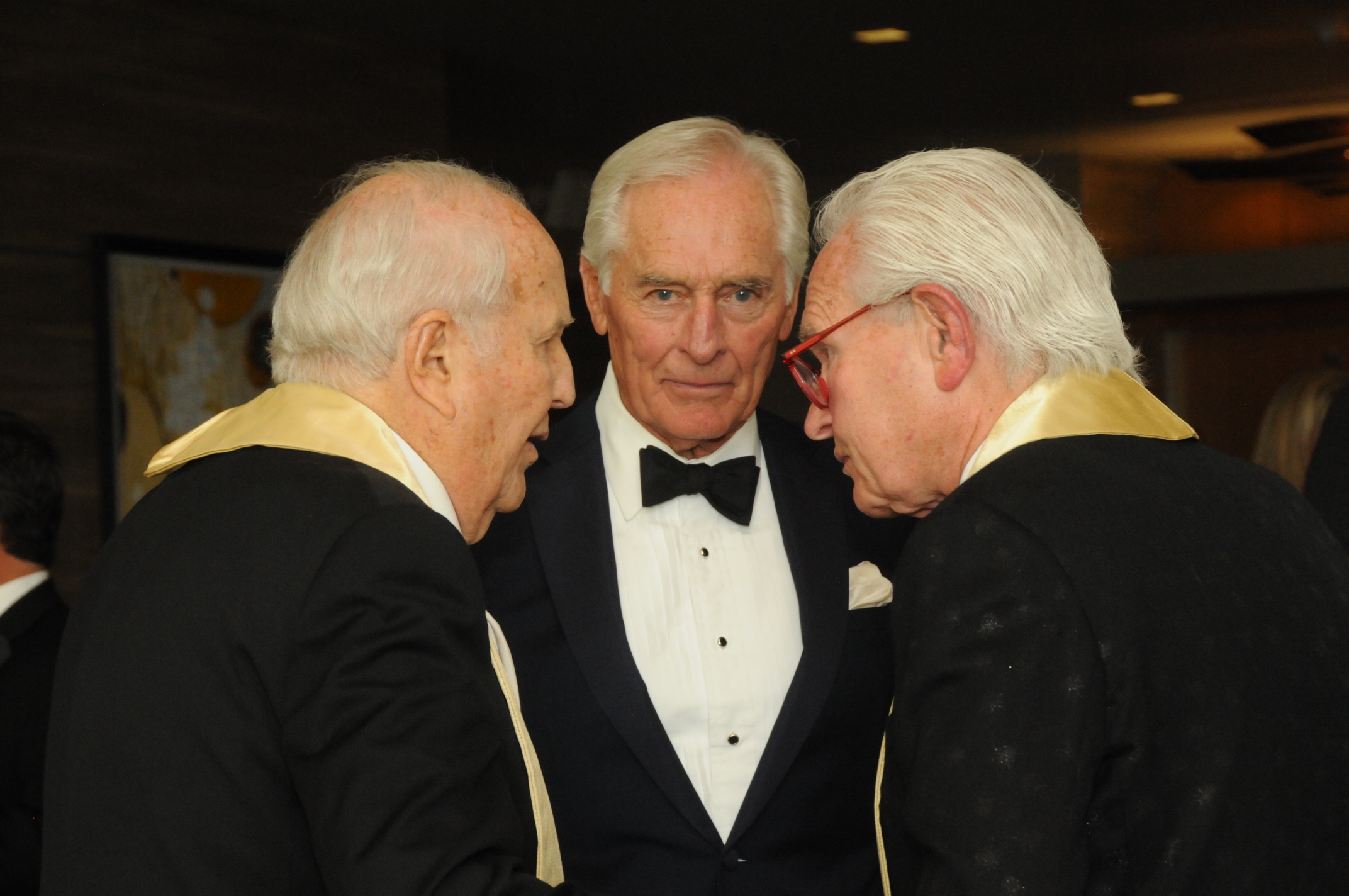 Ed Robinson, newly inductee Robert L. Albin, Barry Hirschfeld