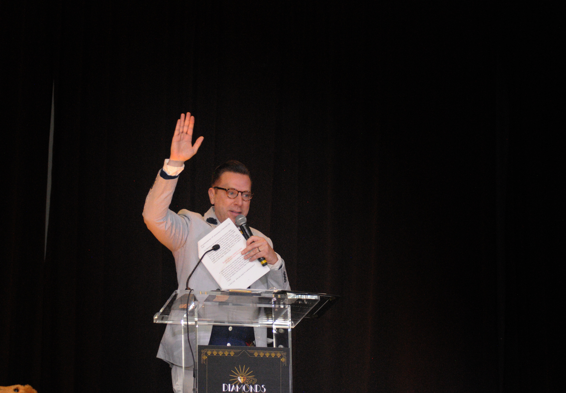 Emcee Chris Parente kept the crowd engaged