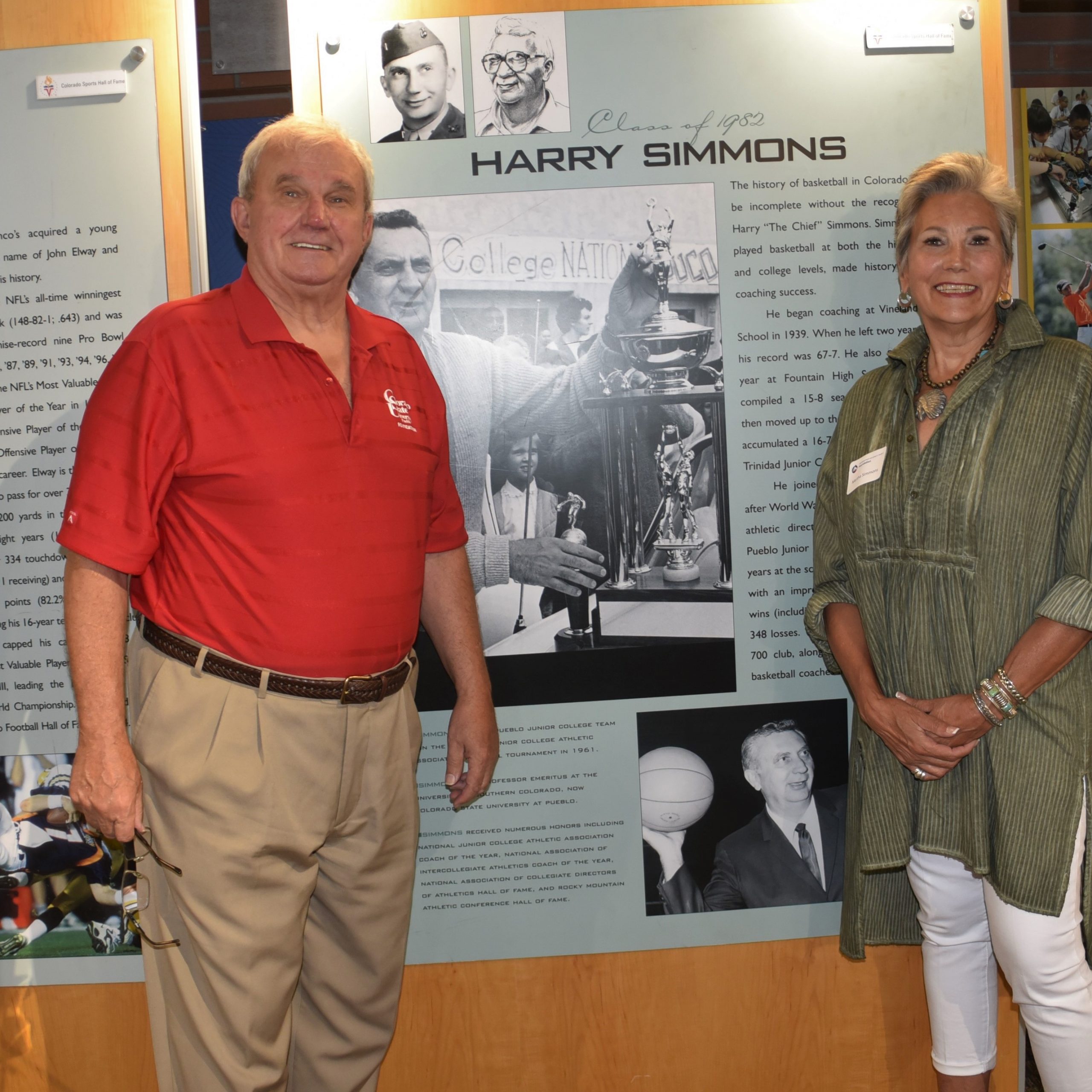 Tim Simmons and his sister Martha Simmons in front of the Hall of Fame ...