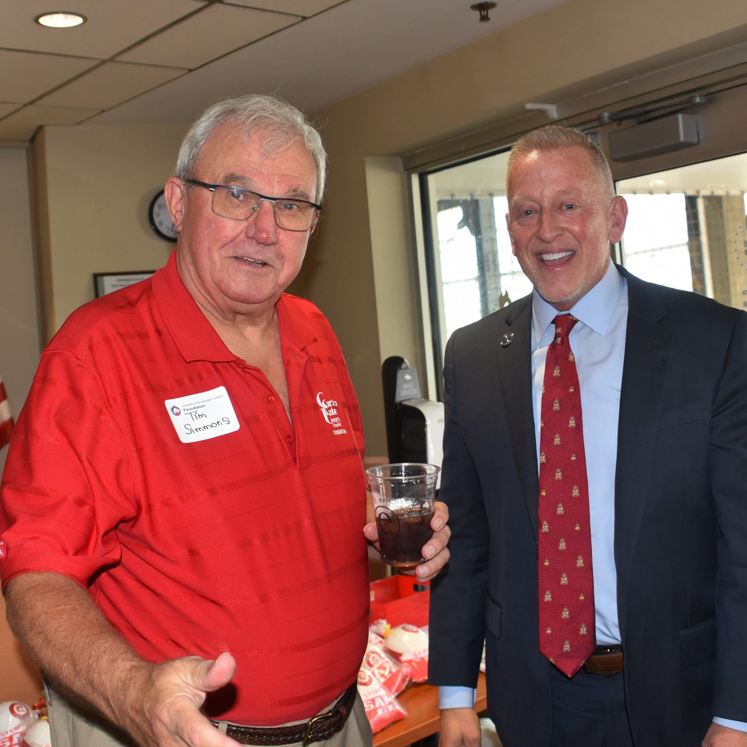 Tim Simmons and CSU-P President Dr. Timothy Mottet