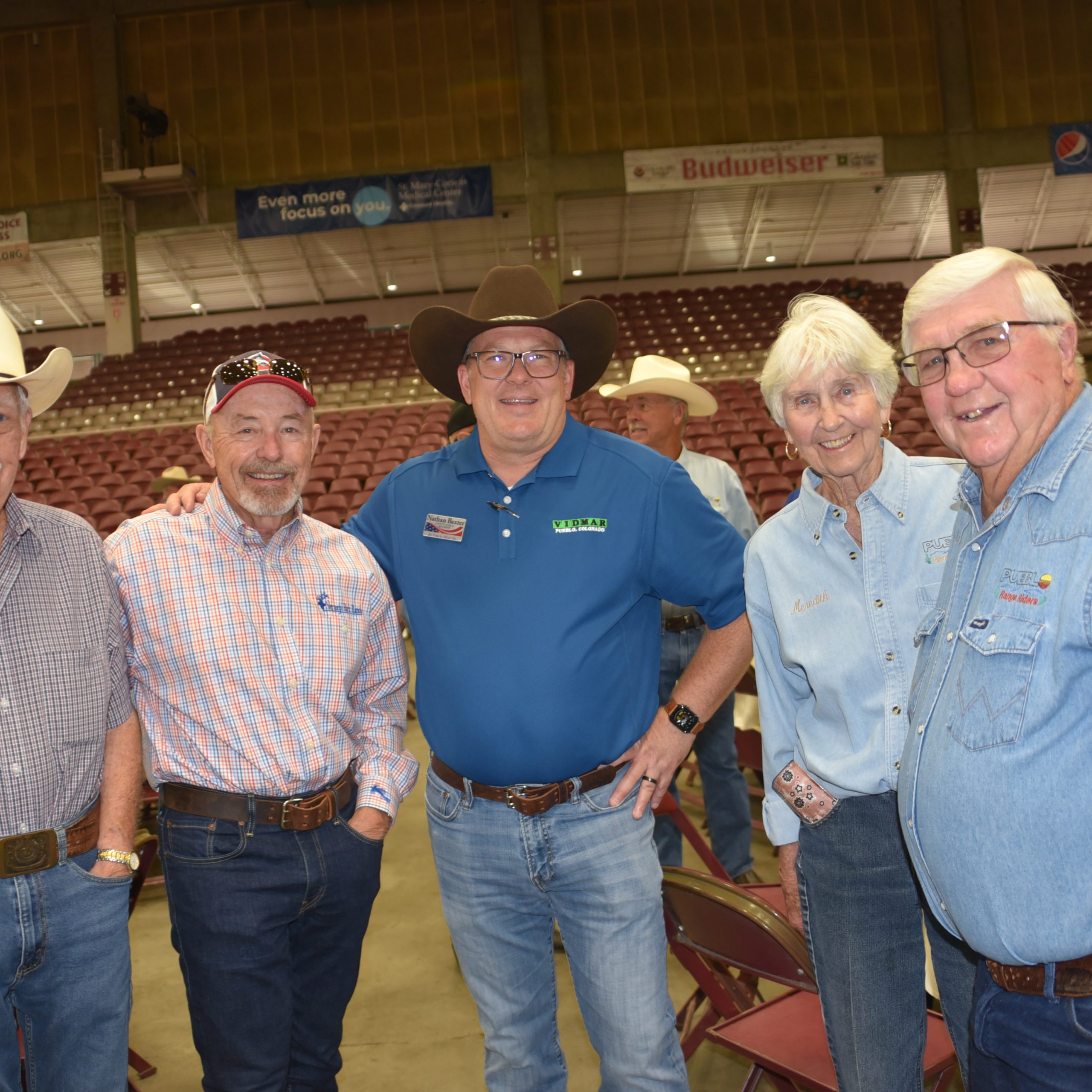 Bob Silva, left, Ken West, Nathan Baxter, Meredith Silva and Gary Gray