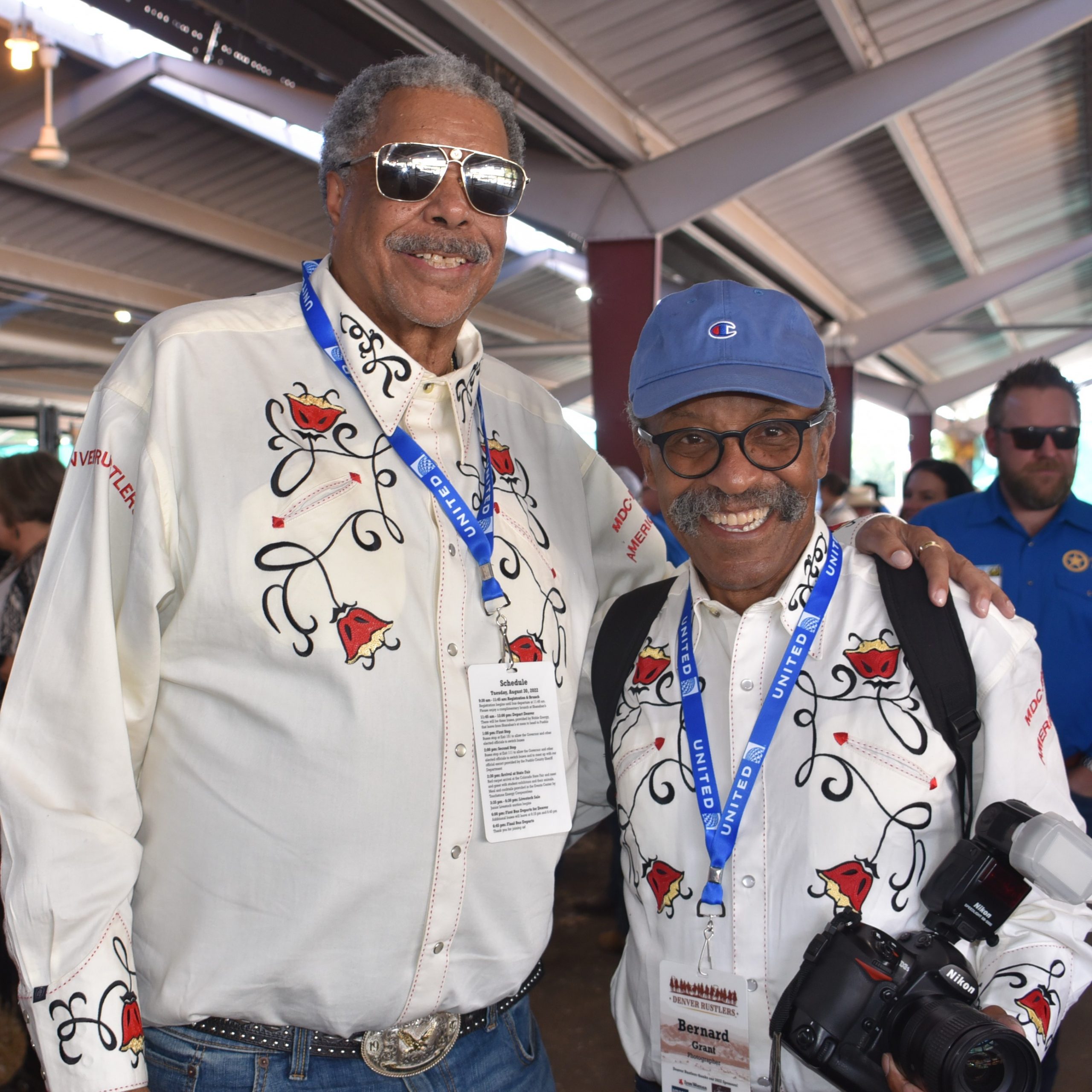 Wellington Webb, left, and Bernard Grant