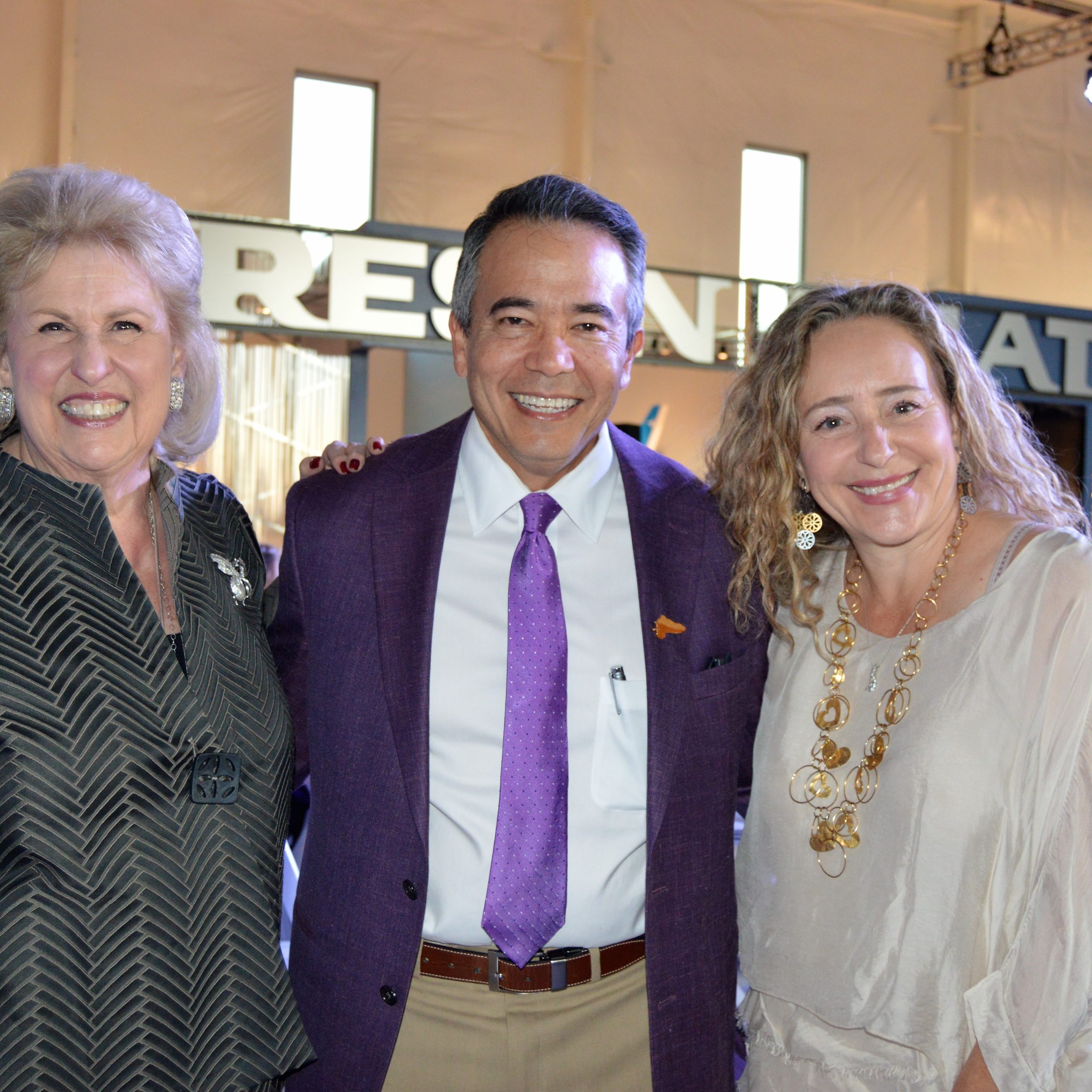 (l to r): Edie Marks, Director of CU Cancer Center Richard Schulick and ...